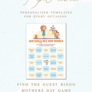 Funny Mothers Day Game Printable Find Some One Who, Mothers Day Brunch ...