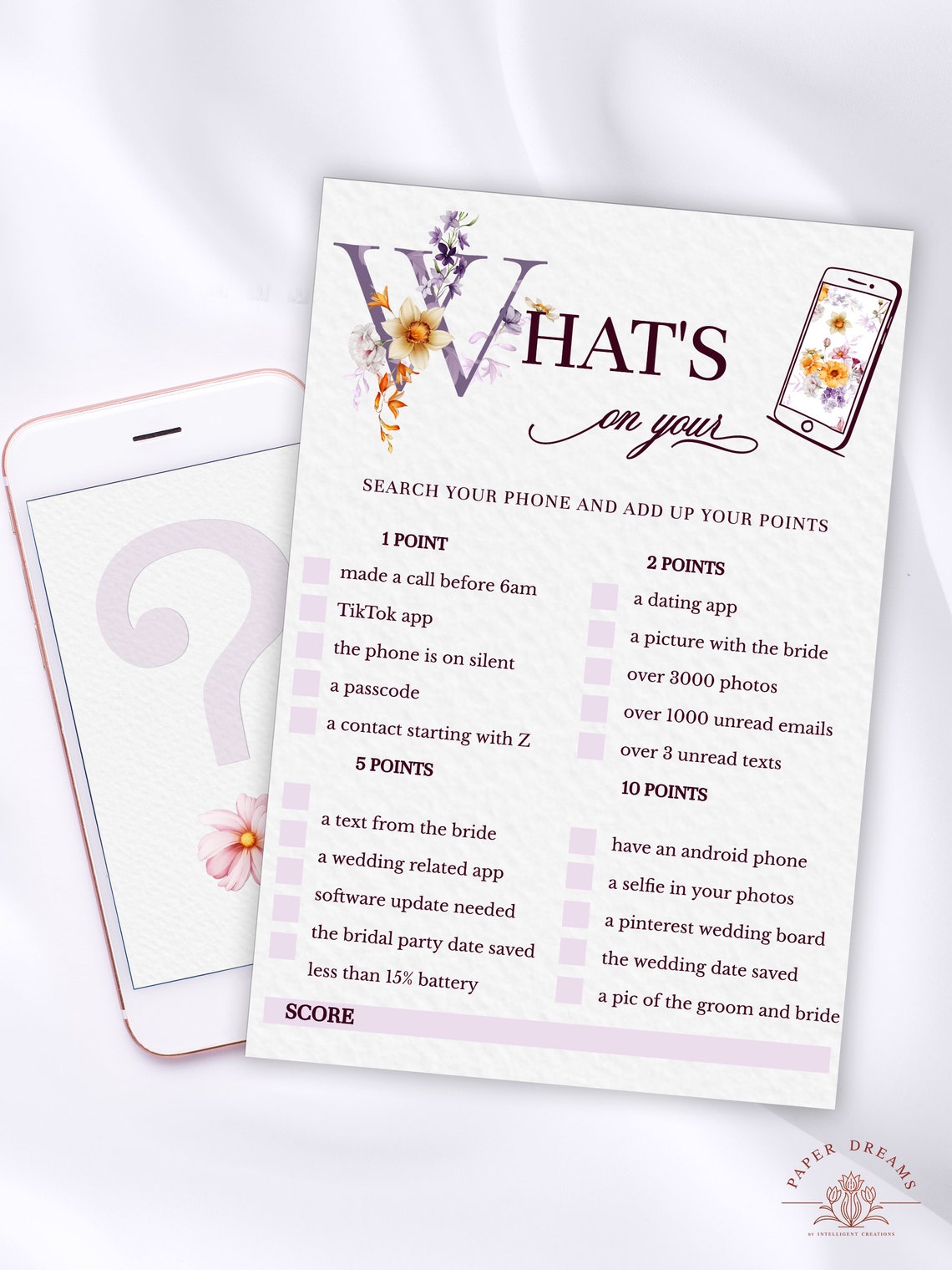 Whats on Your Phone Game, Whats in Your Phone Game, Phone Scavenger ...