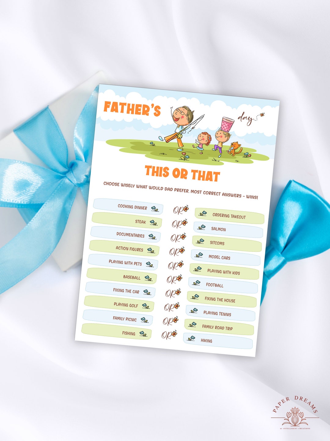 This or That Funny Fathers Day Printable Game for Kids and Adults ...