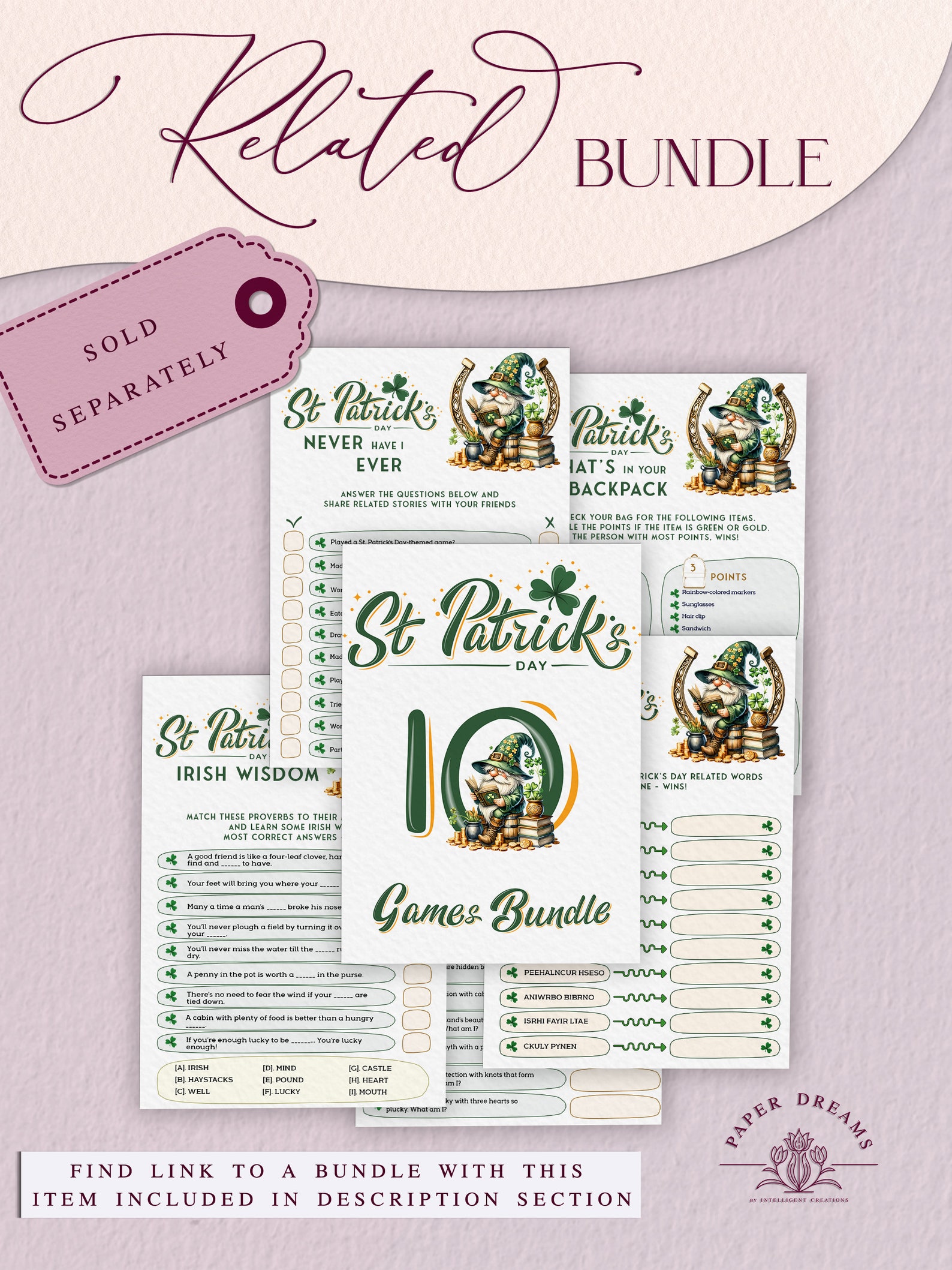 Word Scramble St Patricks Day Game for Kids, Unscramble St Pattys Day ...