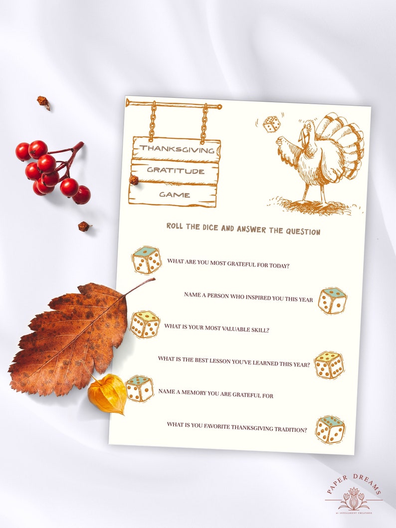 Funny Thanksgiving Dice Game Printable, Friendsgiving Games ...