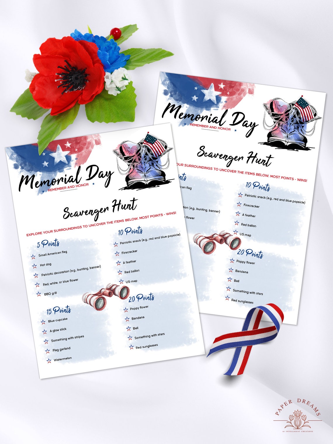 Memorial Day Home Scavenger Hunt,memorial Day Work Place Scavenger Hunt ...