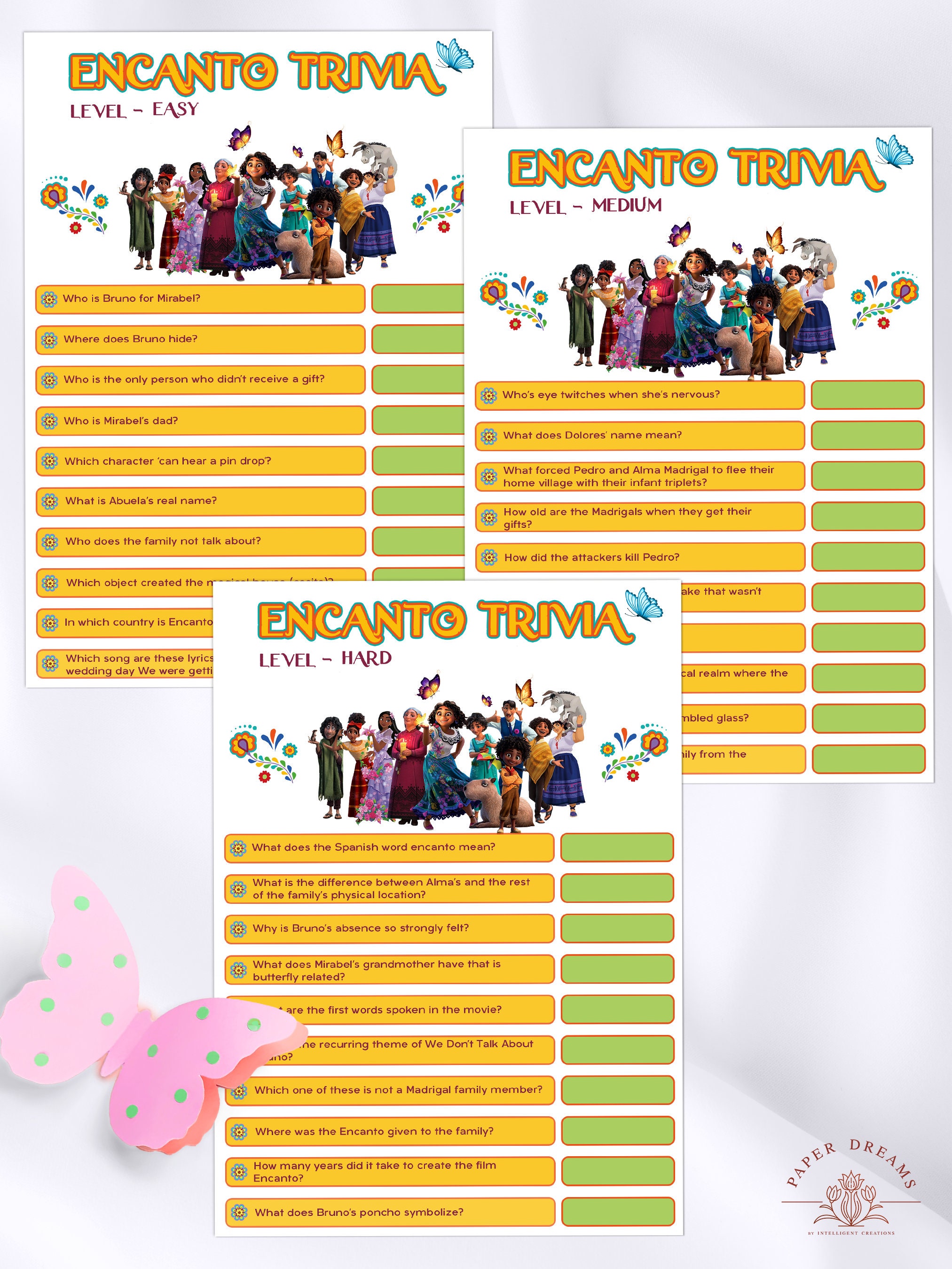 Fun Printable Encanto Birthday Party Games for Kids, Encanto Party Game ...