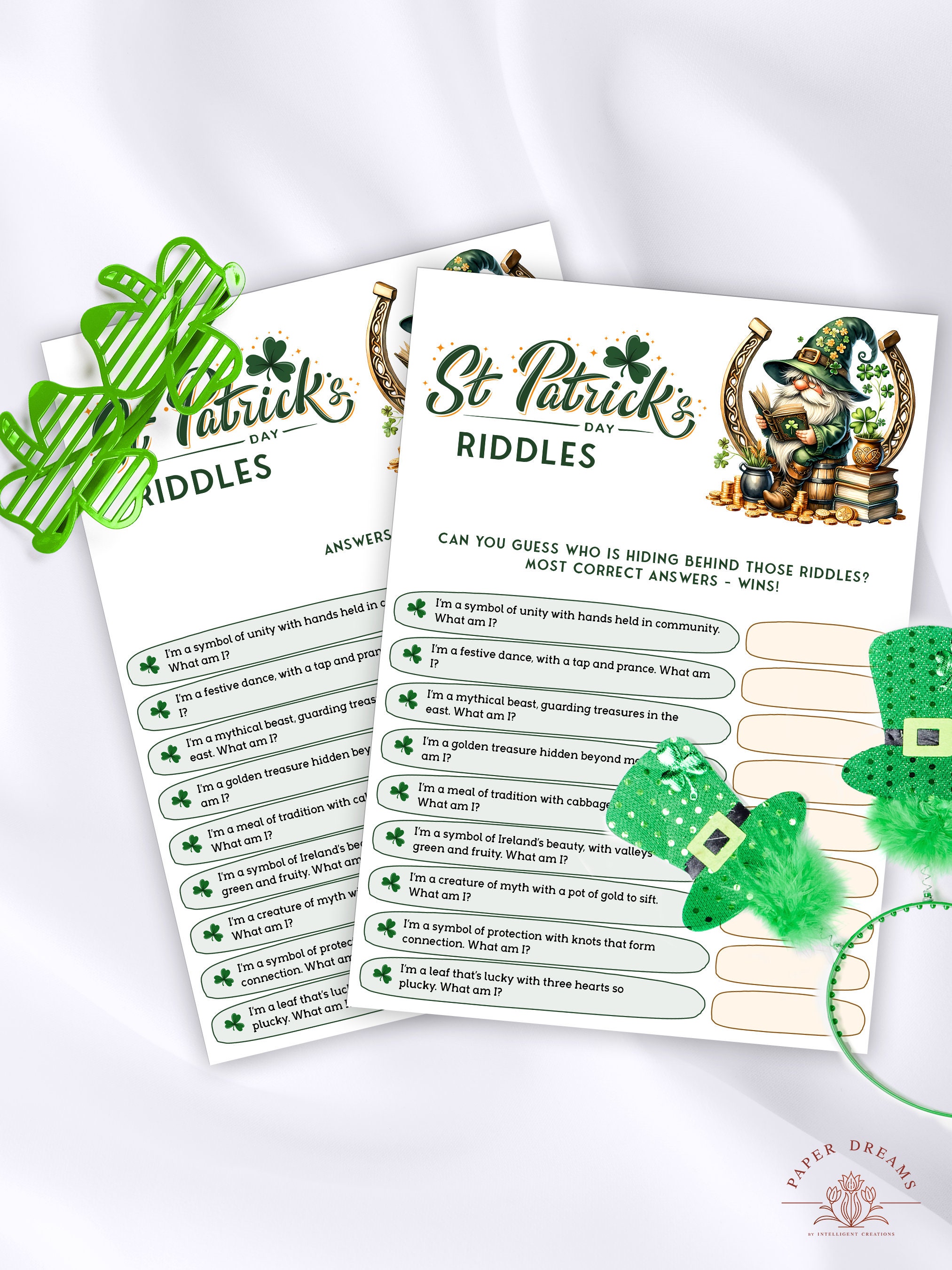 St Patricks Day Riddles Game for Kids With Answers, Riddle Me This St ...