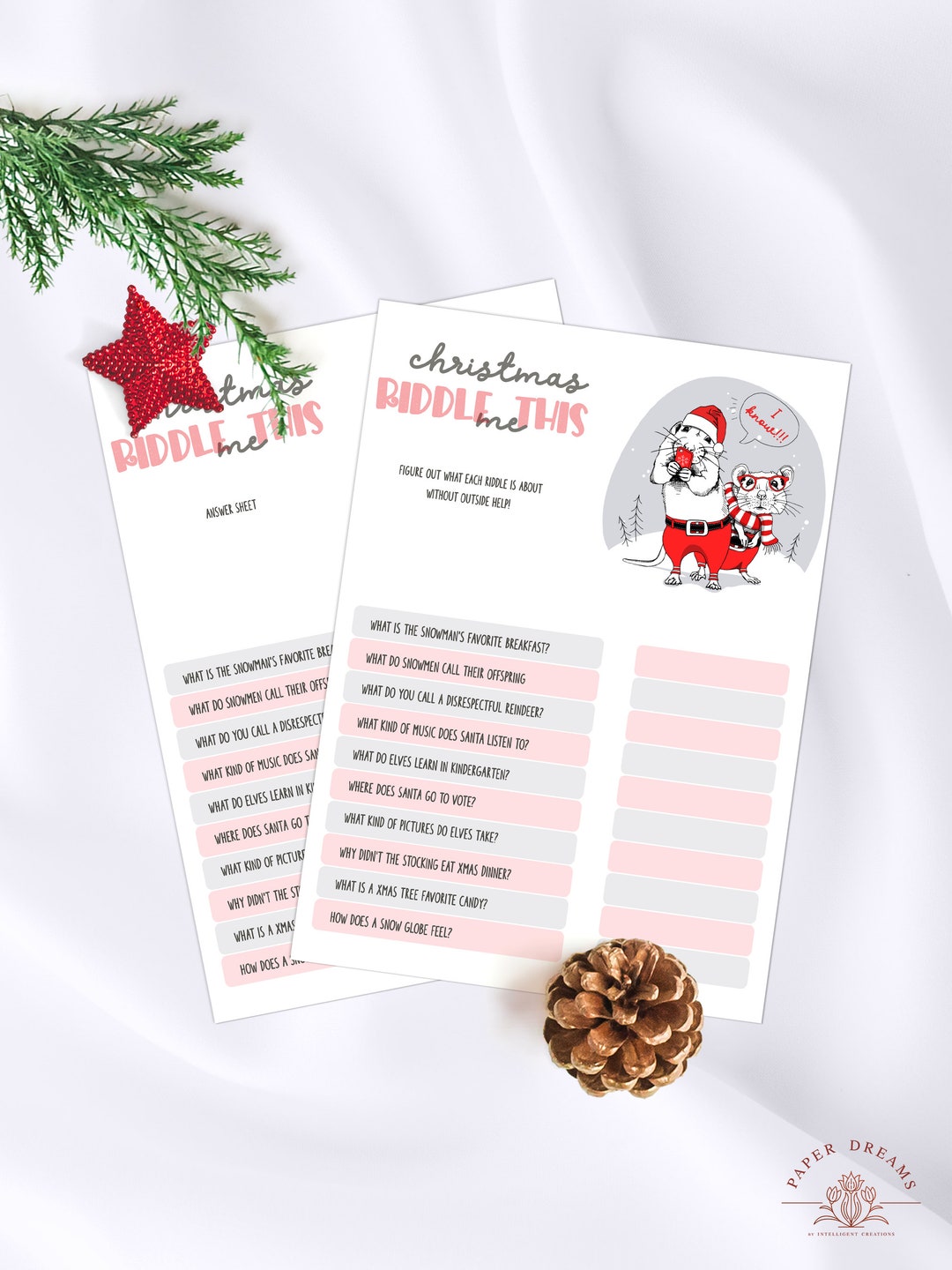 Cristmas Riddles Game With Answers, Christmas Riddle Me This,family ...