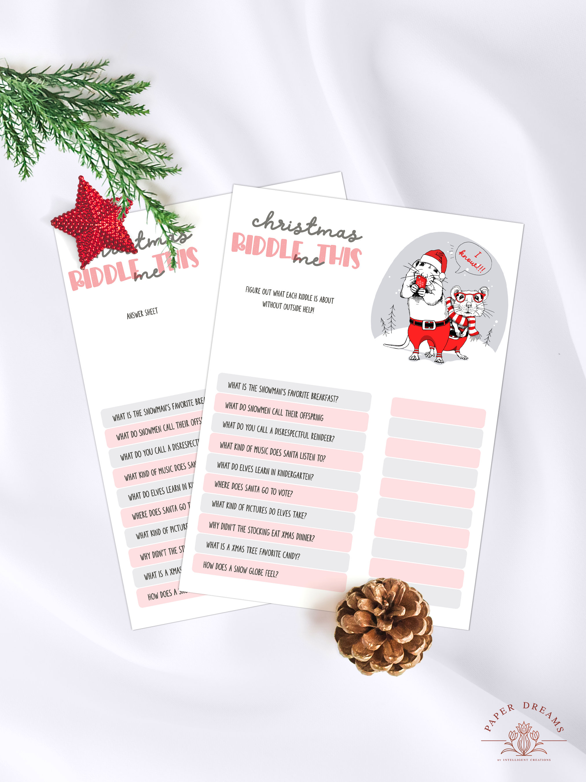 Cristmas Riddles Game With Answers, Christmas Riddle Me This,family ...