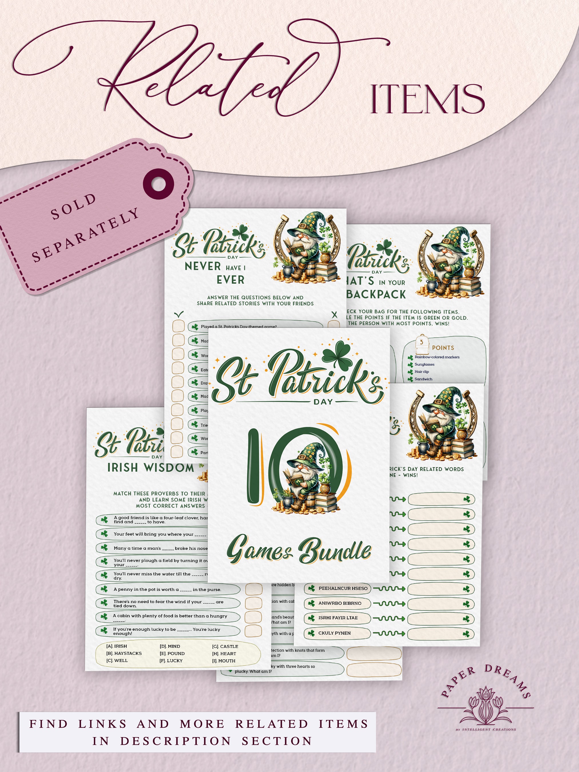 Funny St Patricks Day Games for Adults, Irish Girls Night Games, Ladies ...