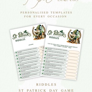 St Patricks Day Riddles Game for Kids With Answers, Riddle Me This St ...