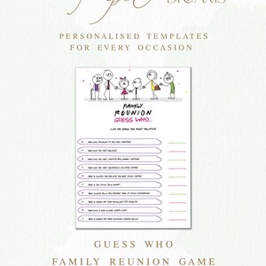 Guess Who Virtual Family Reunion Games Printable, Instant Download Get ...