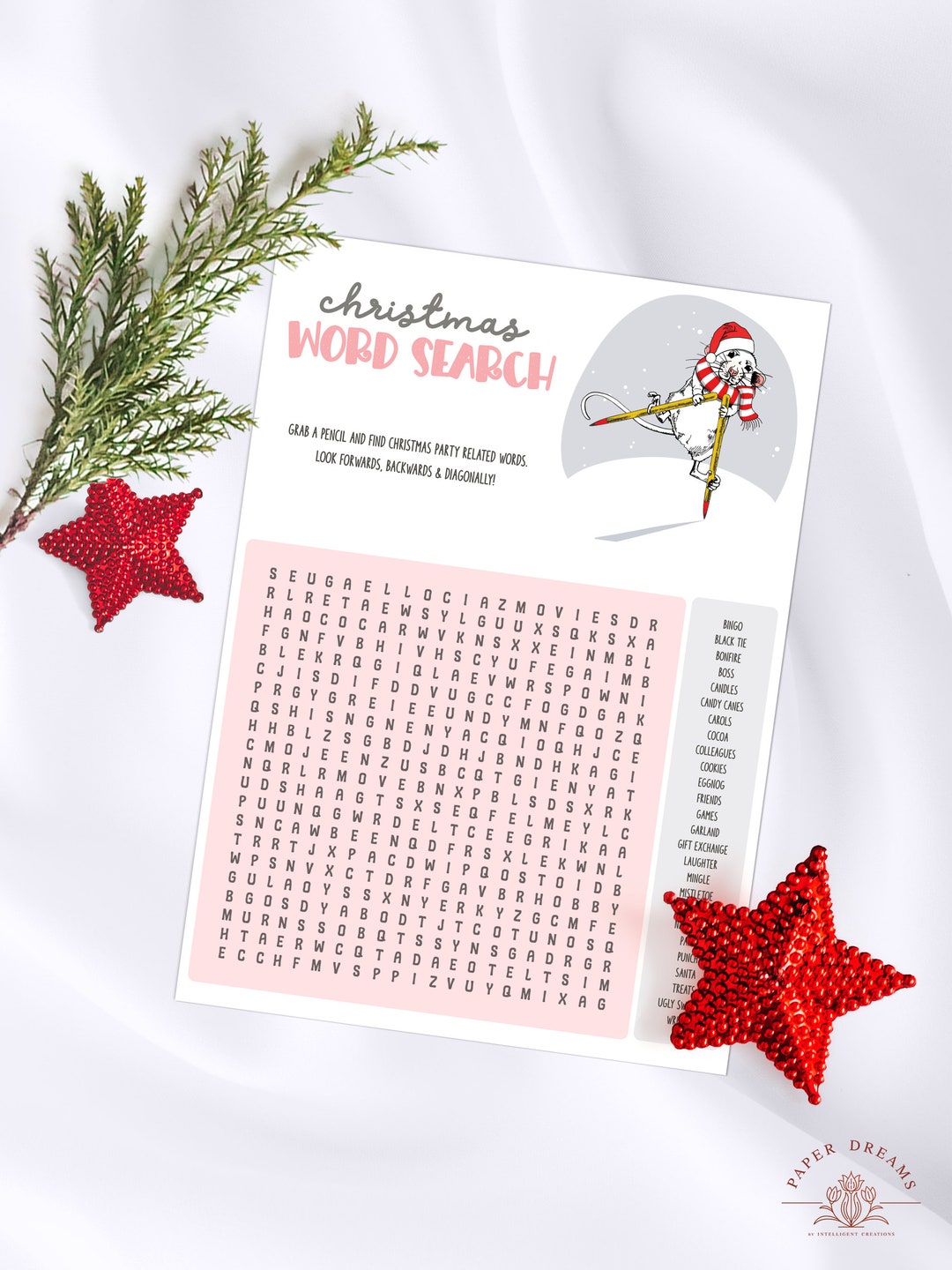 Christmas Word Search Printable, Christmas Word Games, Christmas Party ...