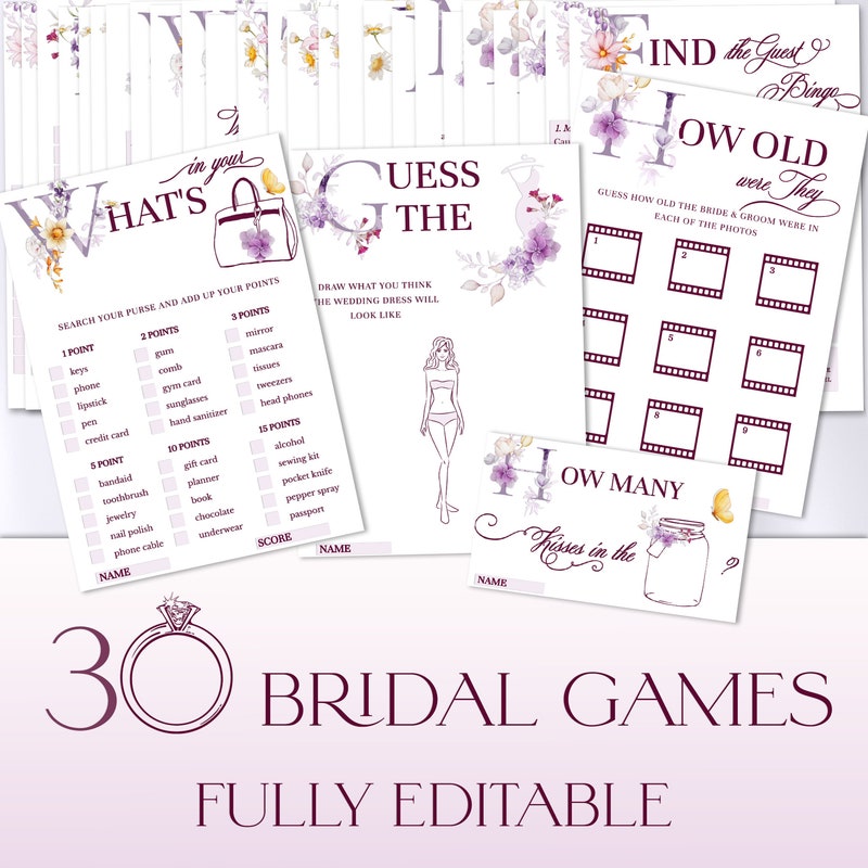 Purple Bridal Shower - Etsy