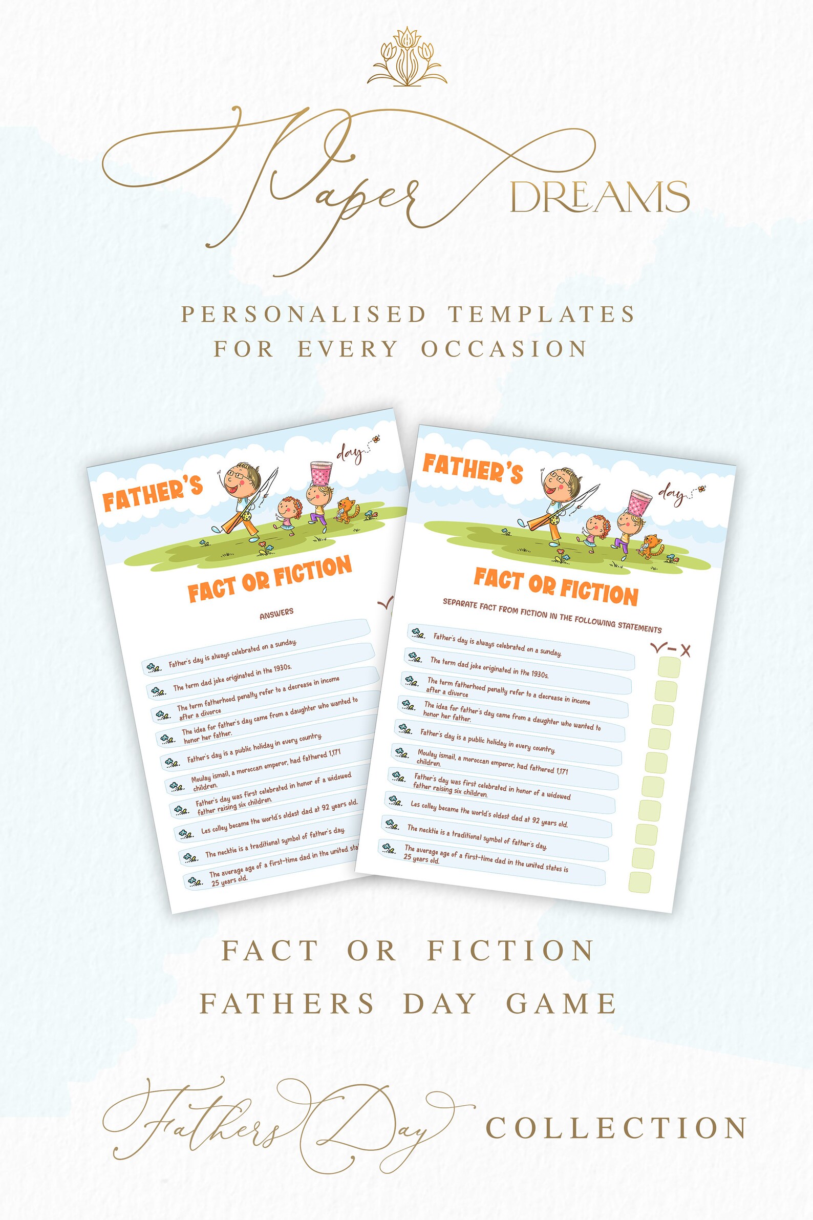 Fathers Day Trivia Questions, Step Dad Trivia Game for Adults and Kids ...