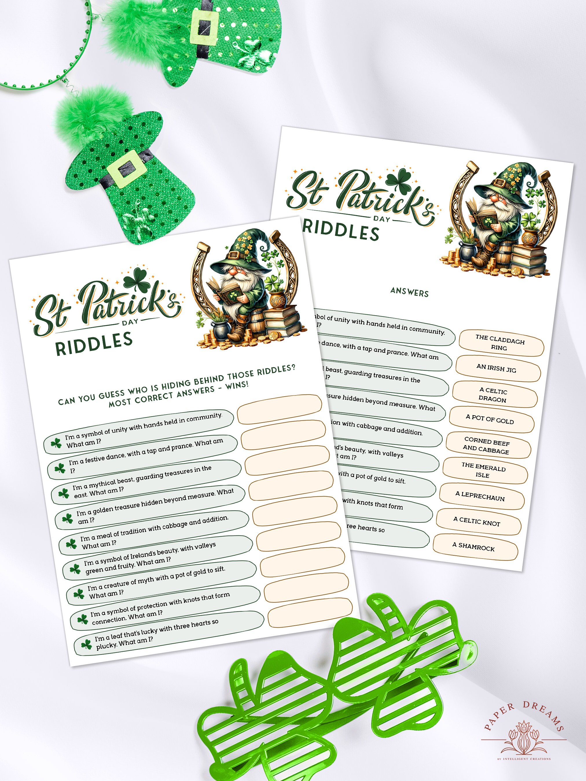 St Patricks Day Riddles Game for Kids With Answers, Riddle Me This St ...