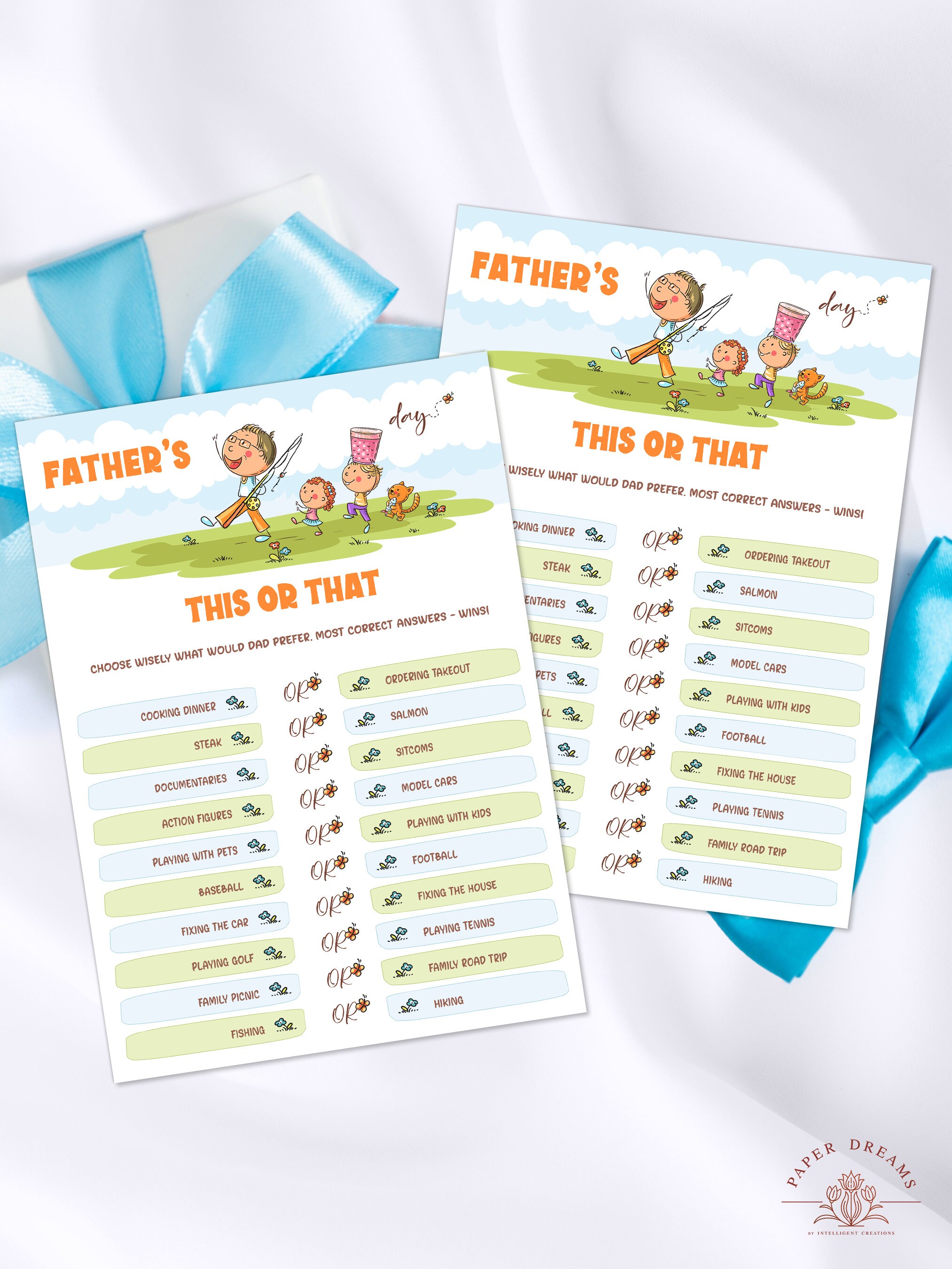This or That Funny Fathers Day Printable Game for Kids and Adults ...