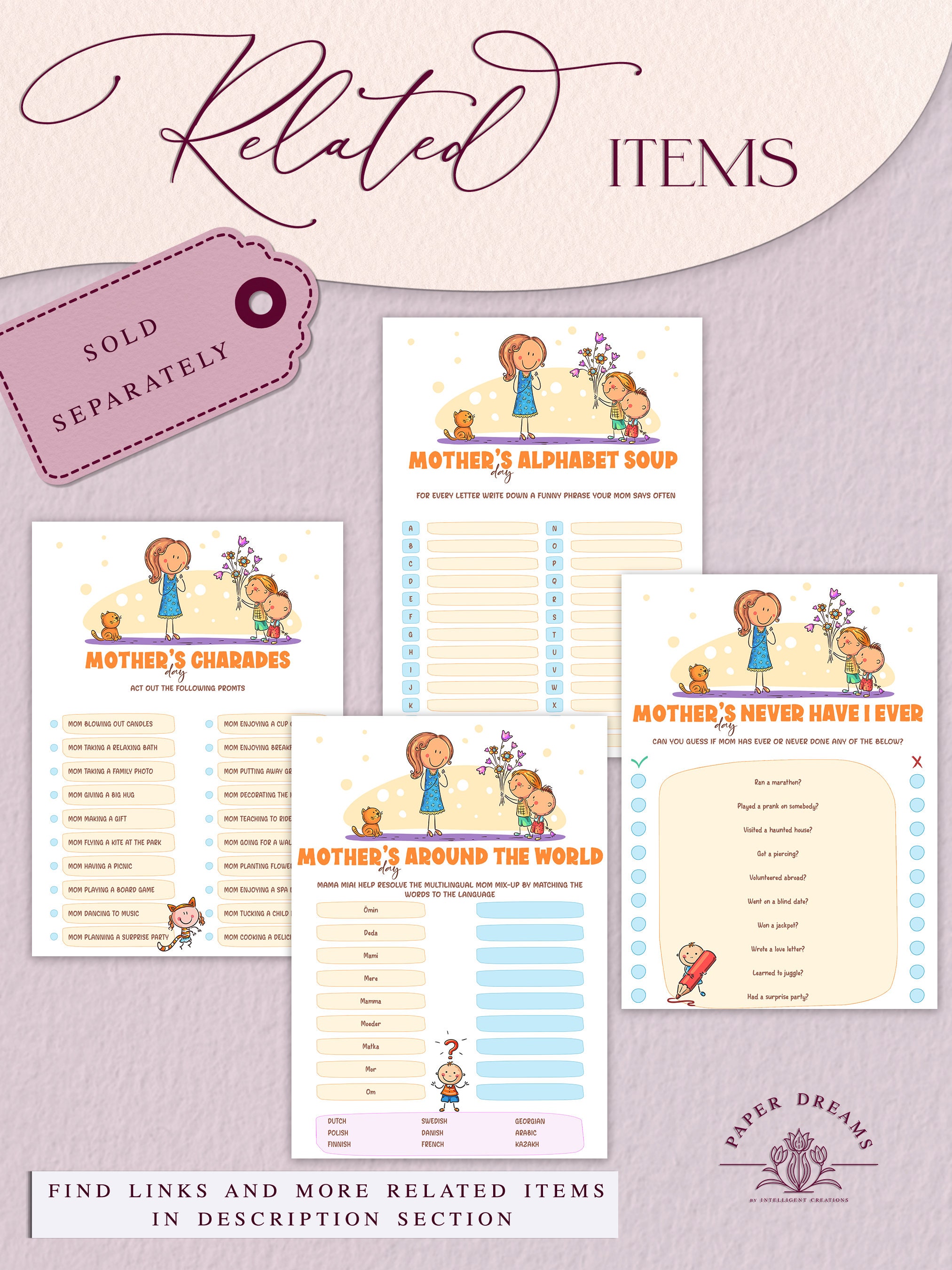 Mothers Day Brunch Trivia Game for Adults, Funny Mothers Day Trivia ...