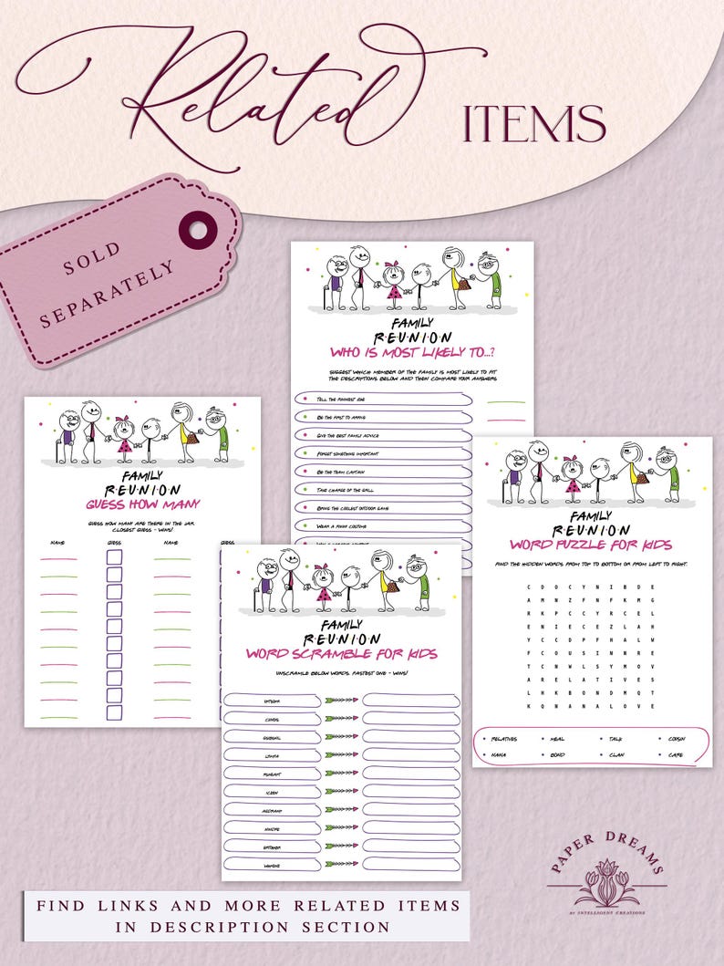 Guess Who Virtual Family Reunion Games Printable, Instant Download Get ...