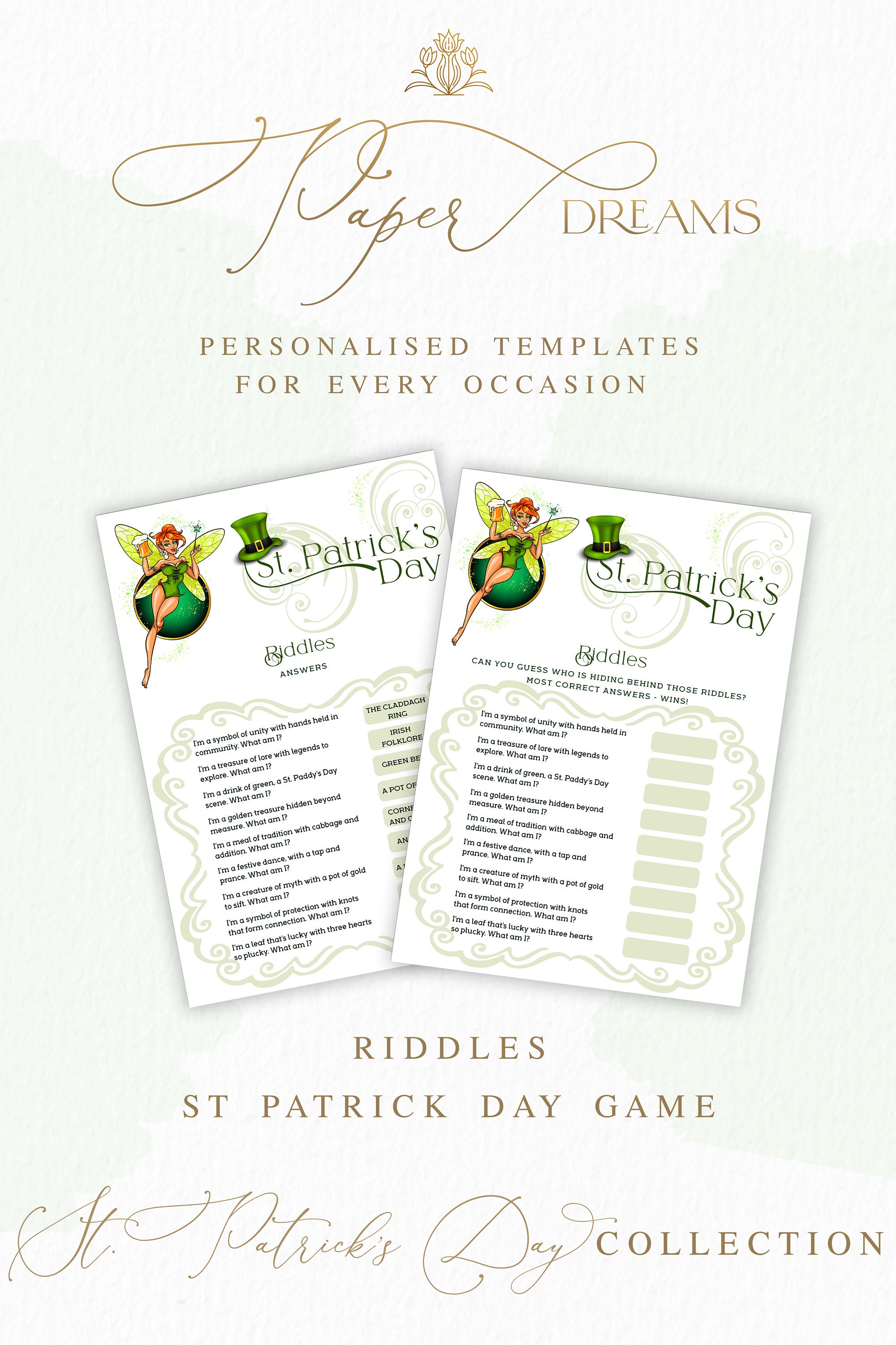 St Patricks Day Riddles Game for Adults With Answers, Riddle Me This St ...