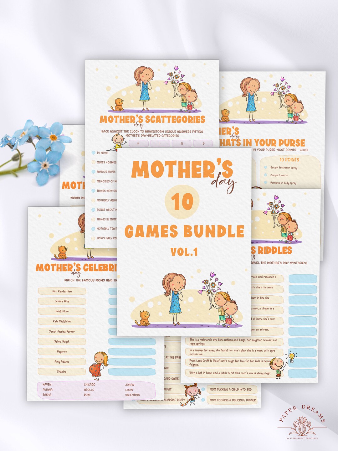 Funny Mothers Day Games Printable Bundle Vol1, Mothers Day Brunch, Dia ...