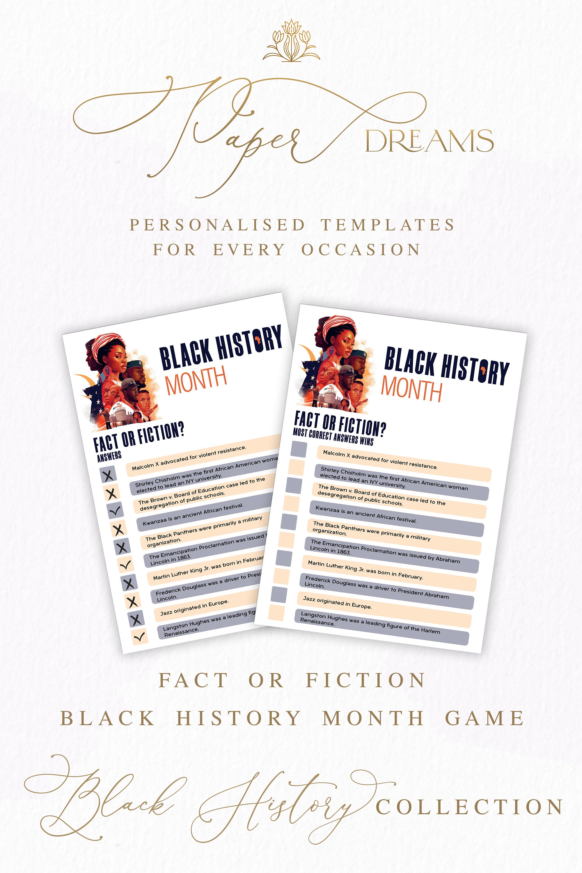 Black History Trivia Questions, Black History Trivia Game, Black History Month Printable Games ...