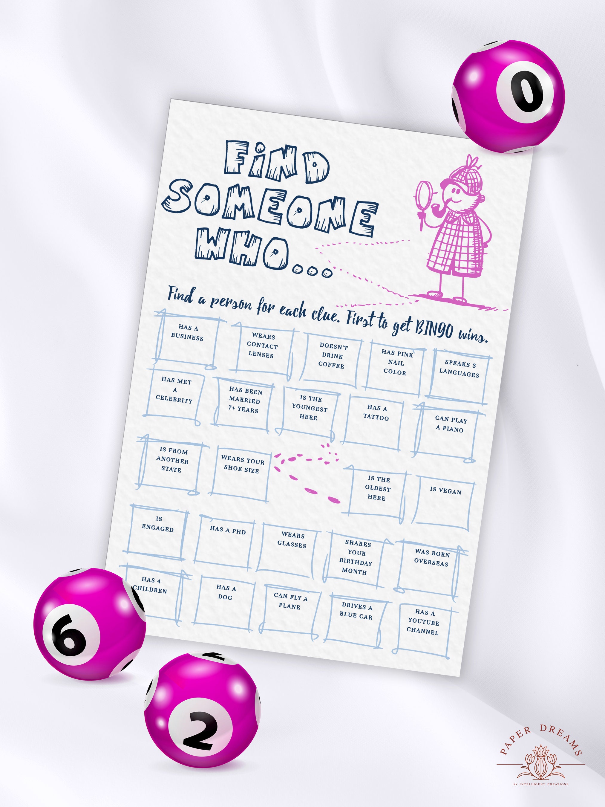 Find the Guest Bingo, Mix and Mingle Bingo, Human Bingo, Get to Know ...