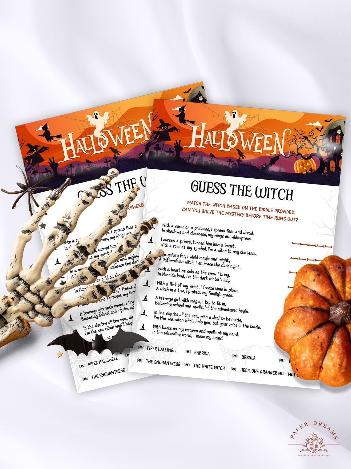 Halloween Trivia Guess the Witch Game, Spooky Digital Download Trivia ...