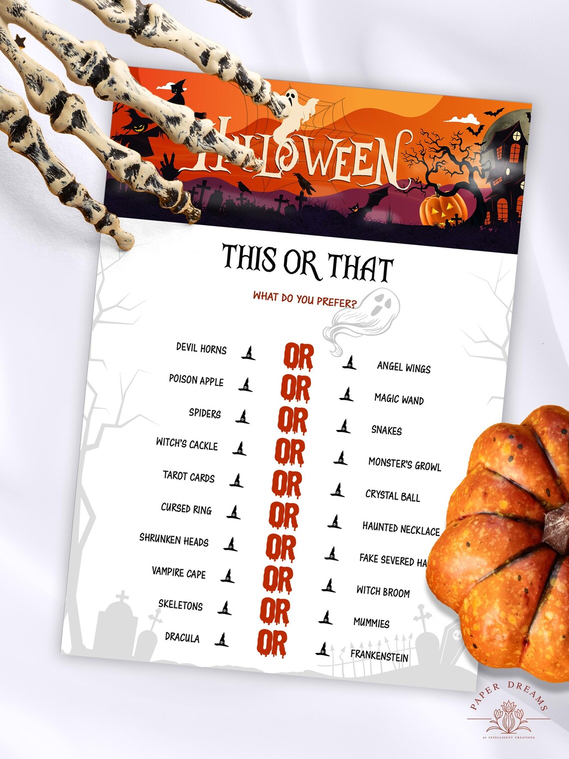 Editable Halloween Would You Rather Game, Spooky Digital Download This ...