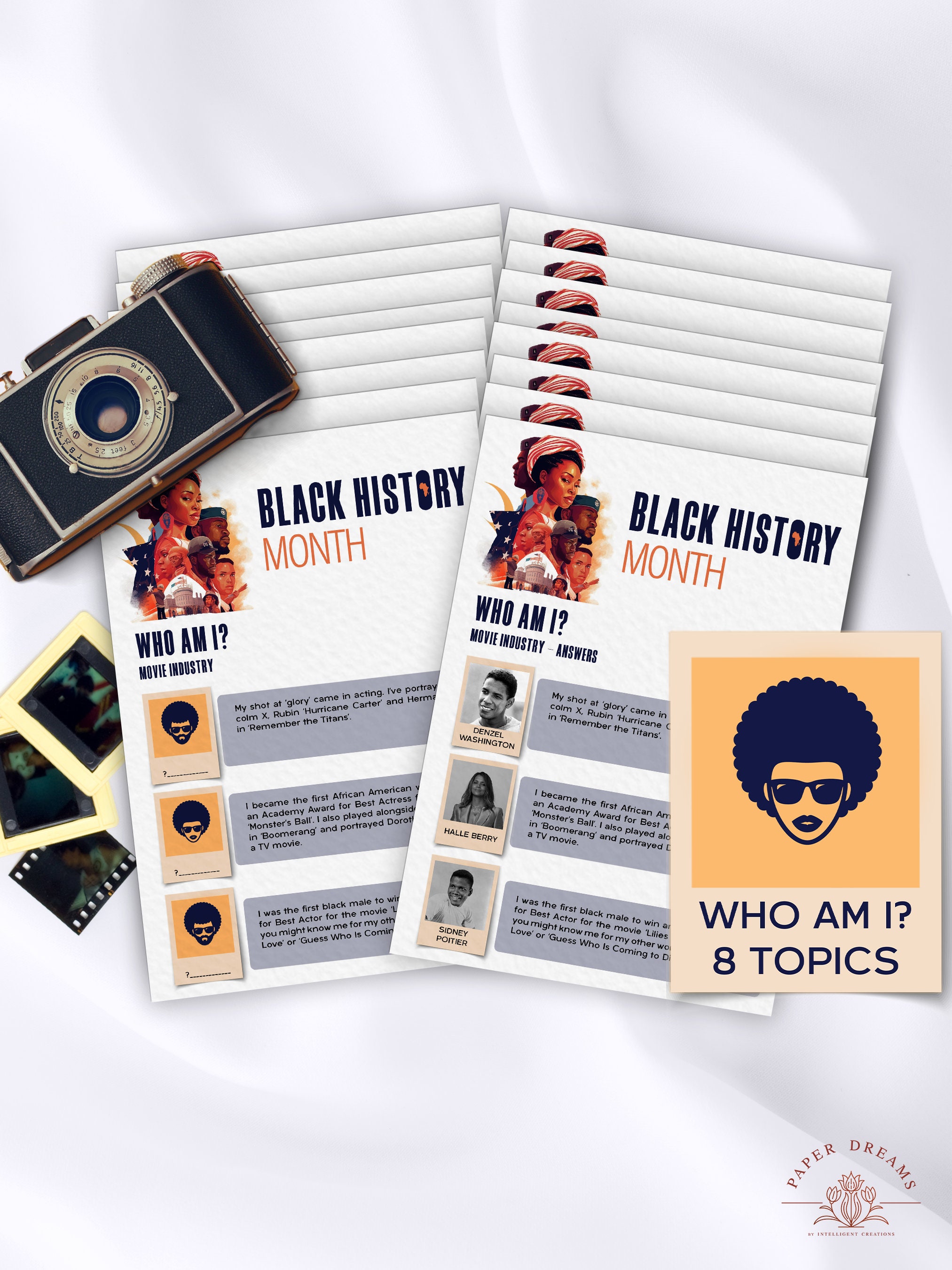 Iconic Men & Women Black History Trivia Game, I Am Black History, Black ...