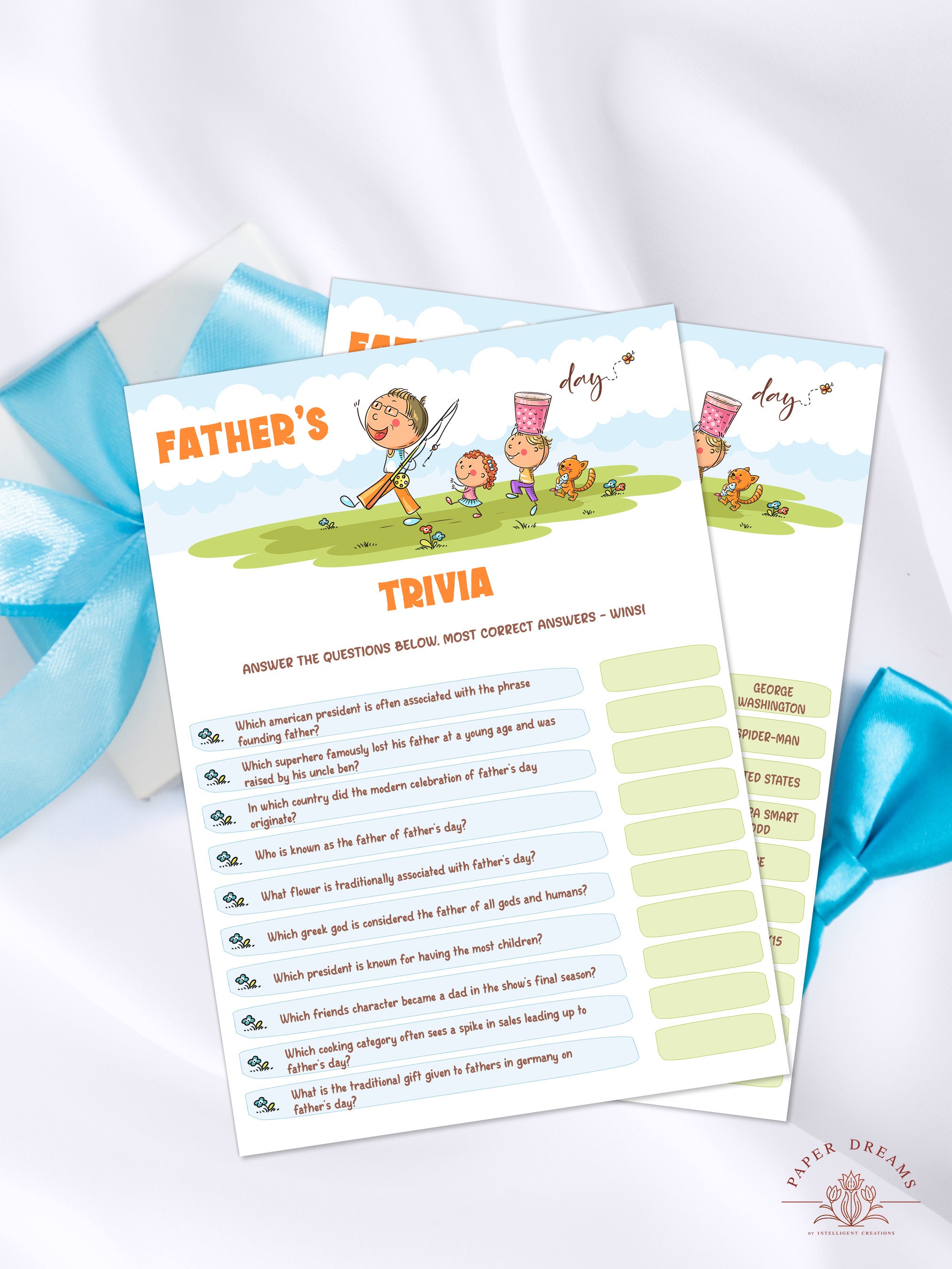 Fathers Day Trivia Questions, Step Dad Trivia Game for Adults and Kids ...
