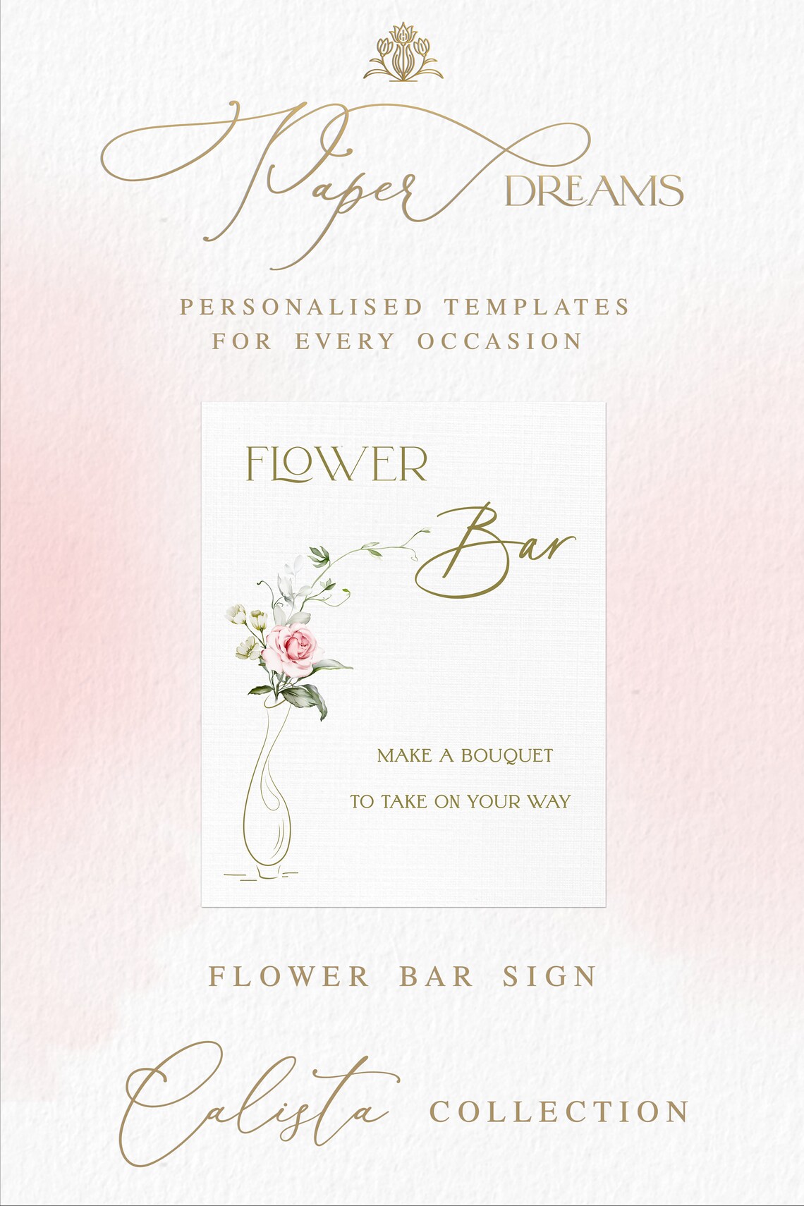 Flower Bar Sign, Bouquet Bar Sign, Make a Bouquet Sign, Flower Bouquet ...