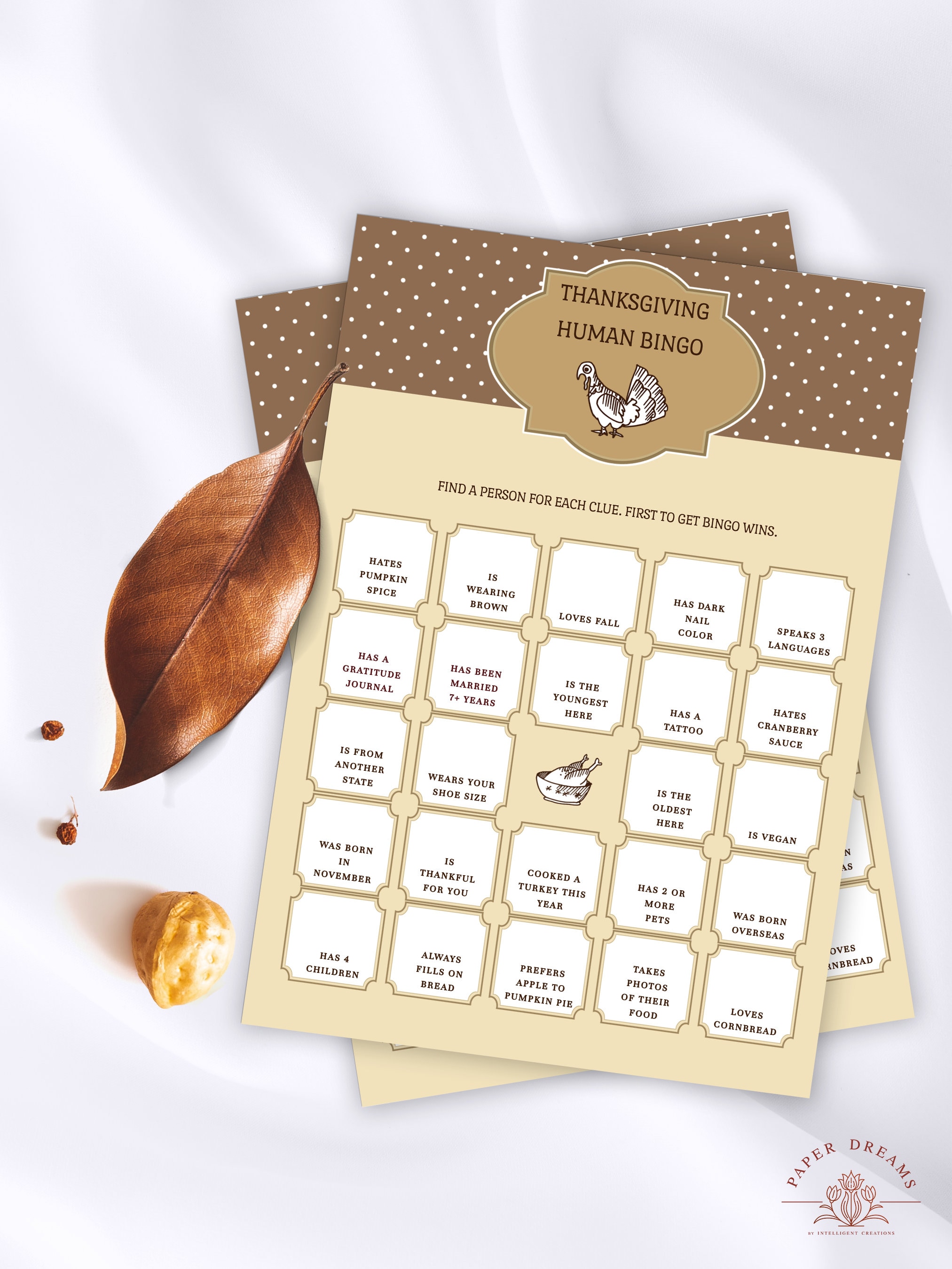 Thanksgiving Find the Guest Bingo Friendsgiving Games Printable, Fall ...