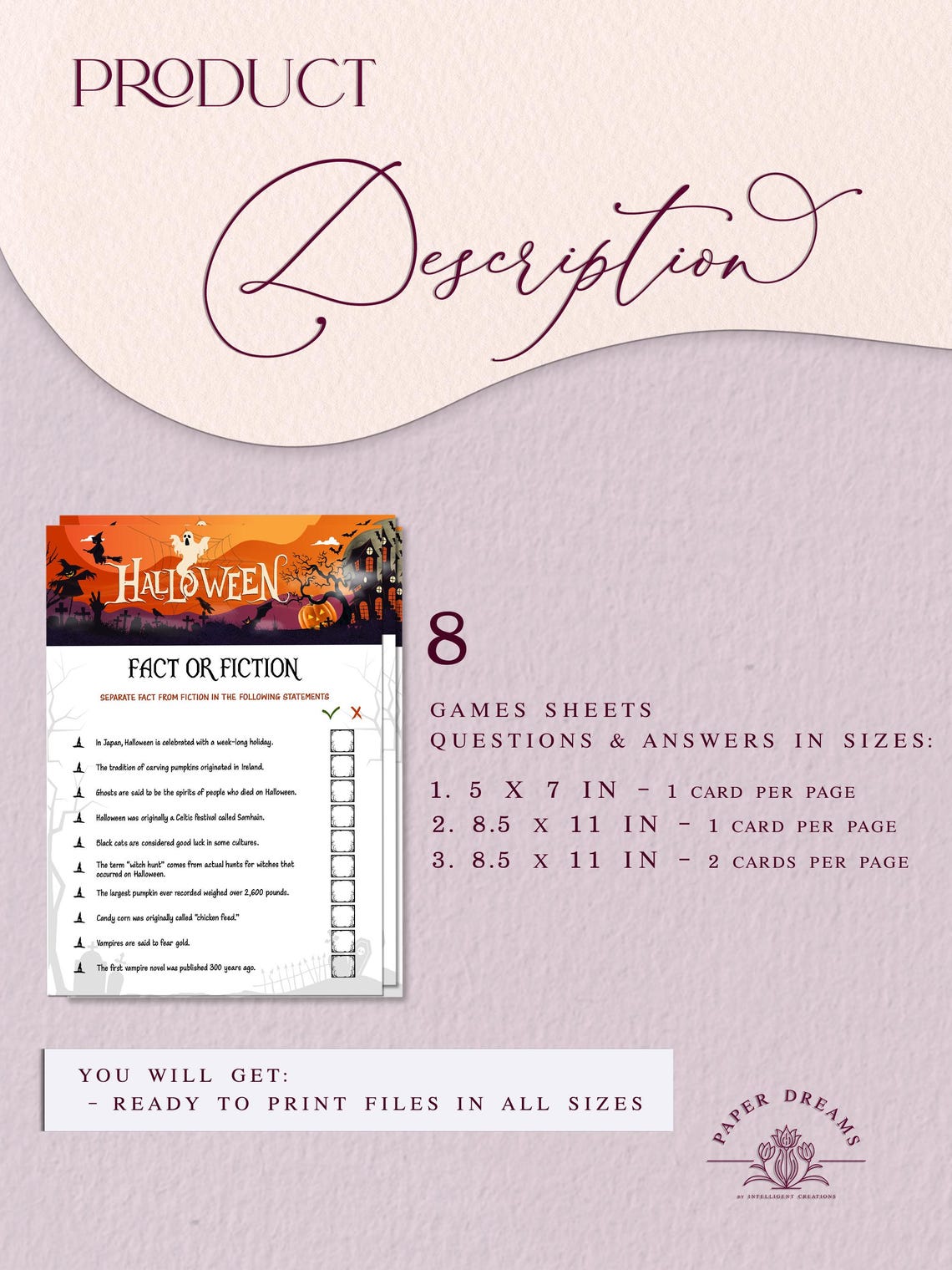 Halloween Trivia Bundle, Digital Download Trivia Questions With Trivia ...