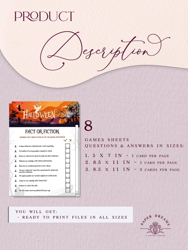 Halloween Trivia Bundle, Digital Download Trivia Questions With Trivia ...