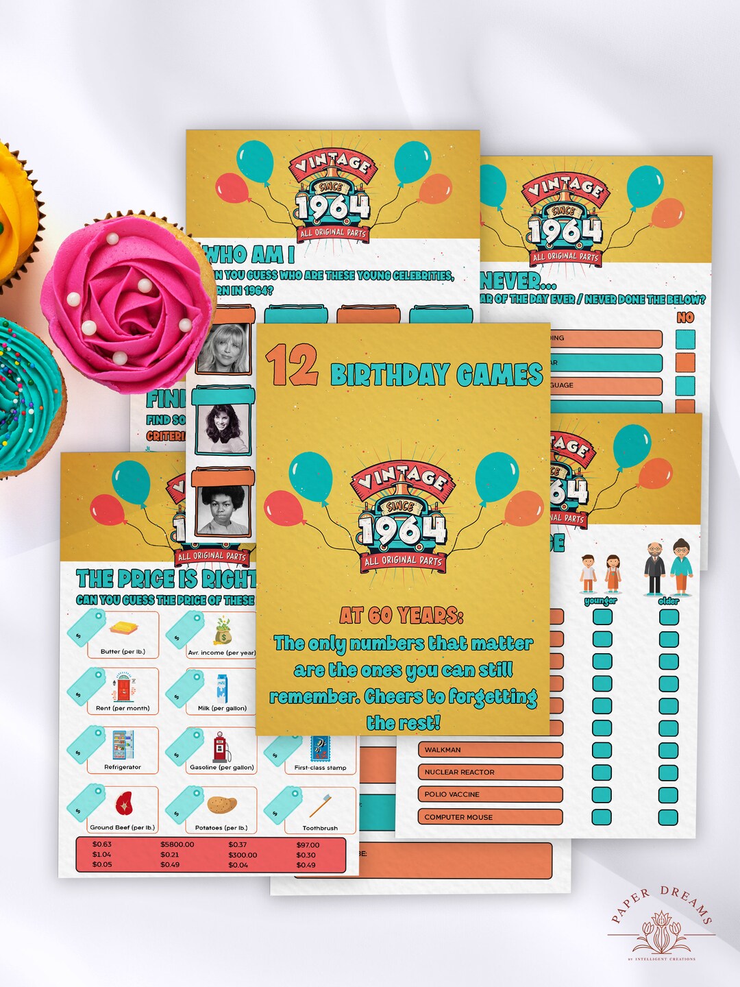 Back in 1964 60th Birthday Party Games, 60th Birthday Games for Adults ...