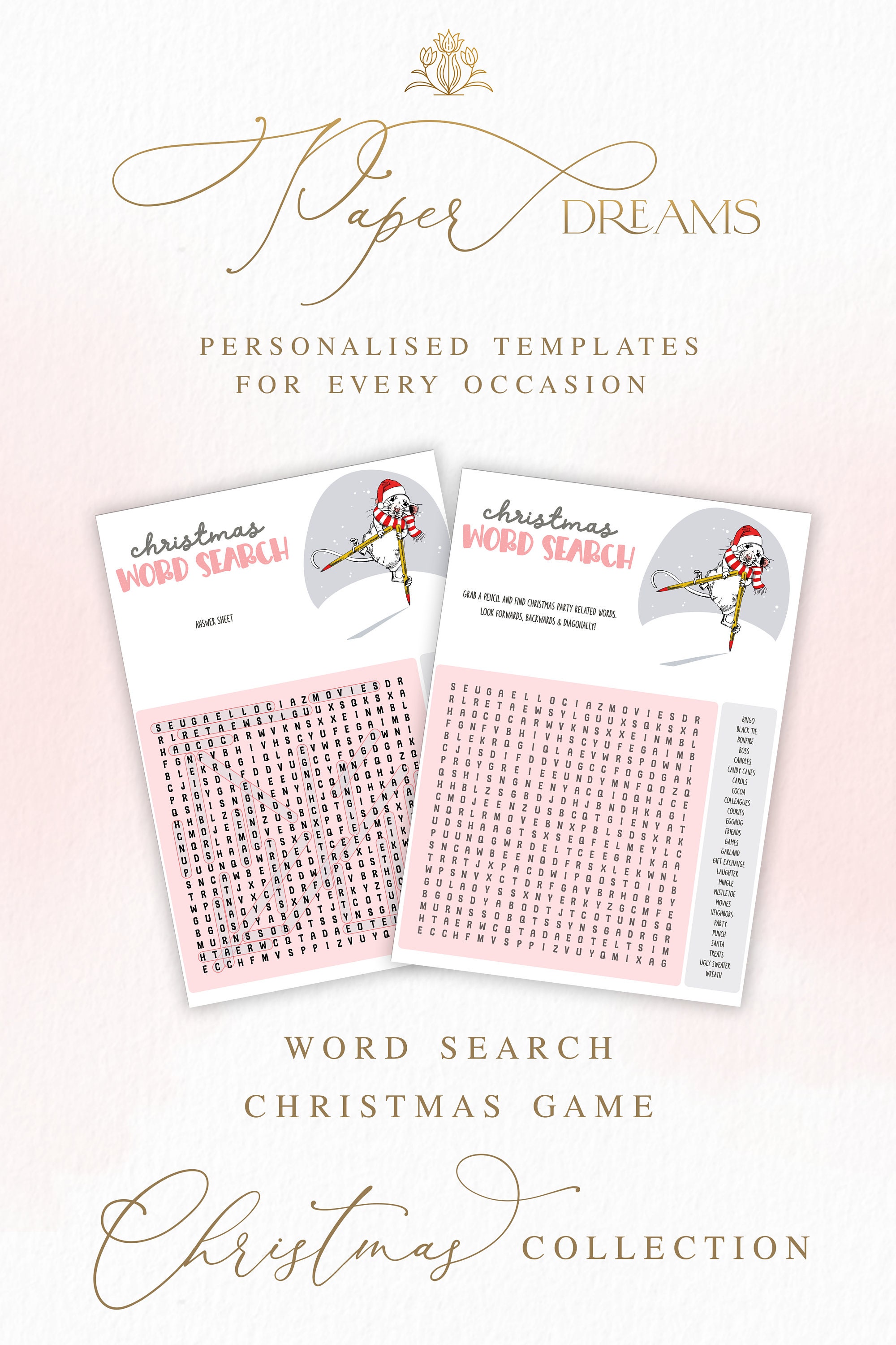 Christmas Word Search Printable, Christmas Word Games, Christmas Party ...