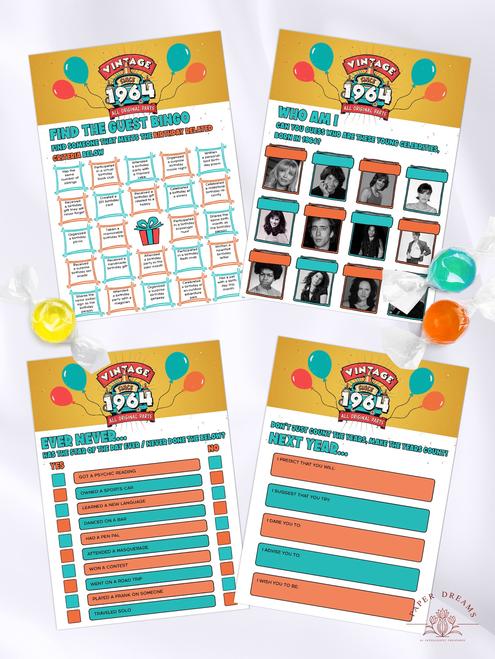 Back in 1964 60th Birthday Party Games, 60th Birthday Games for Adults ...