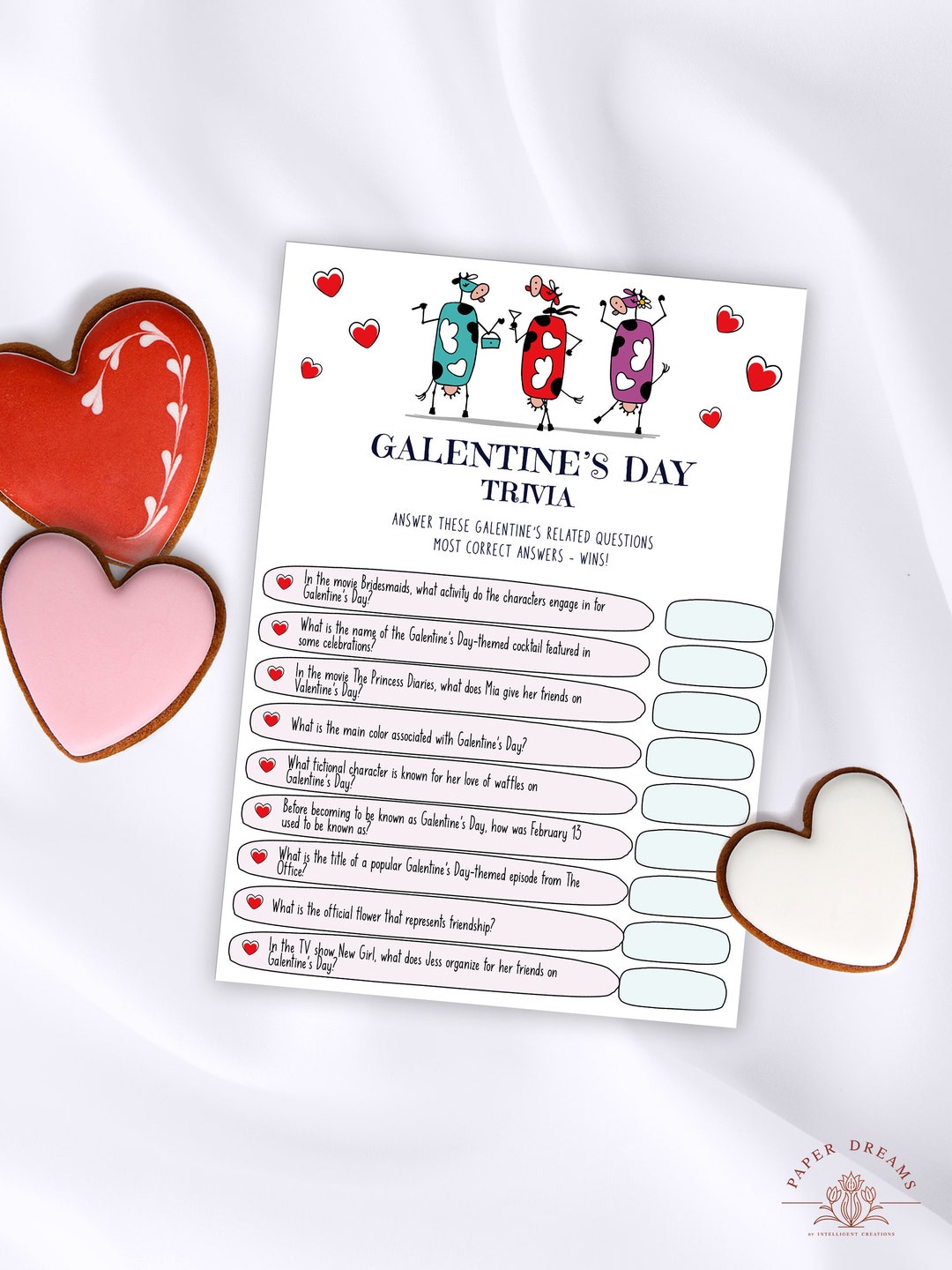 Galentines Trivia Questions, Galentines Trivia Cards, Galentines Day ...
