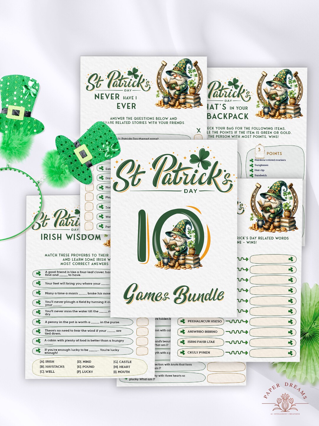 Funny St Patricks Day Games for Kids, St Pattys Day Party Games,st ...