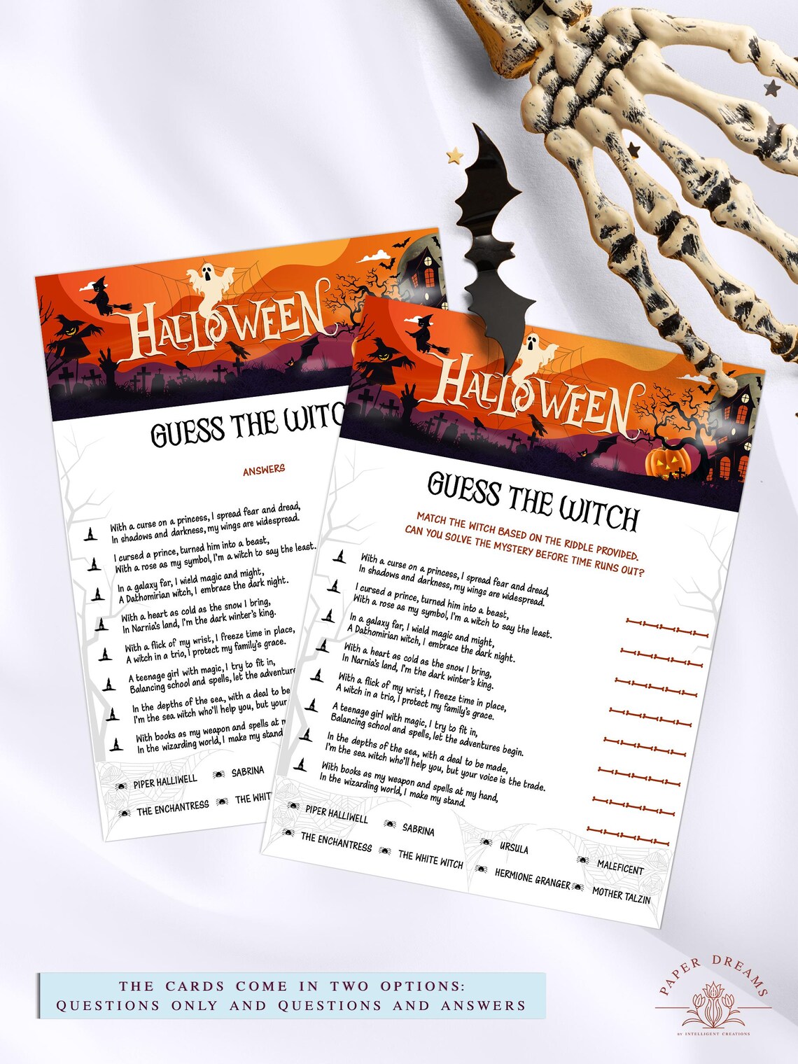 Halloween Trivia Guess the Witch Game, Spooky Digital Download Trivia ...