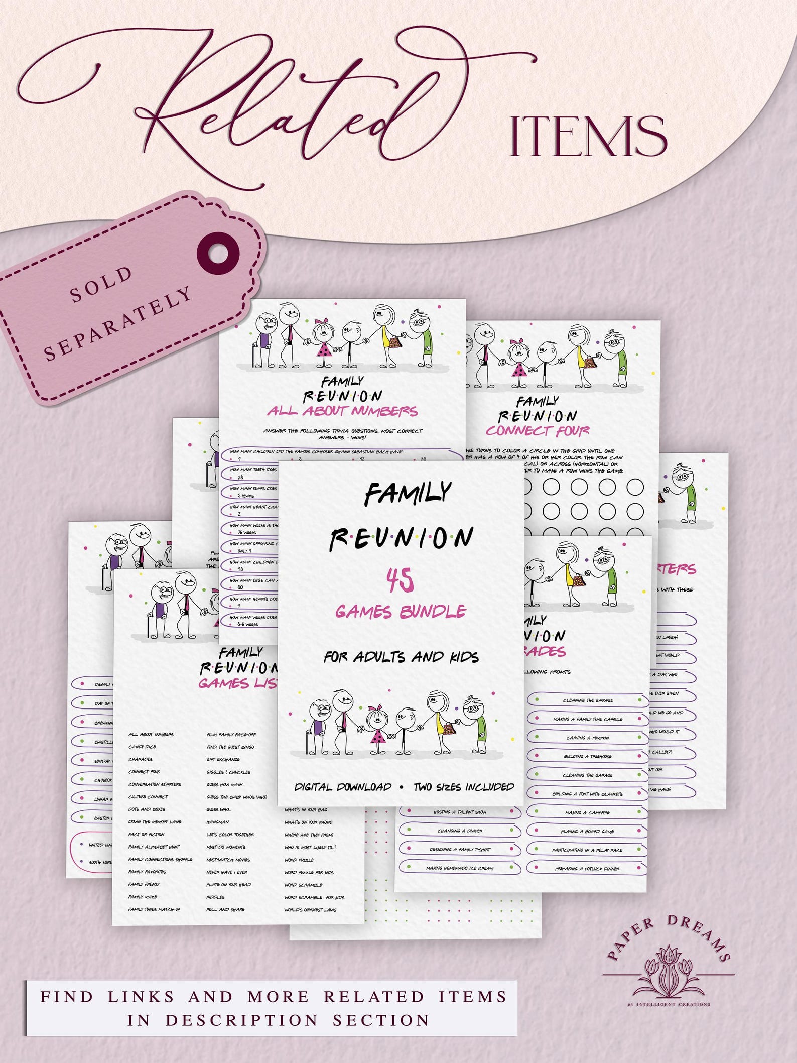 Family Reunion Trivia Questions, Instant Digital Download Virtual ...
