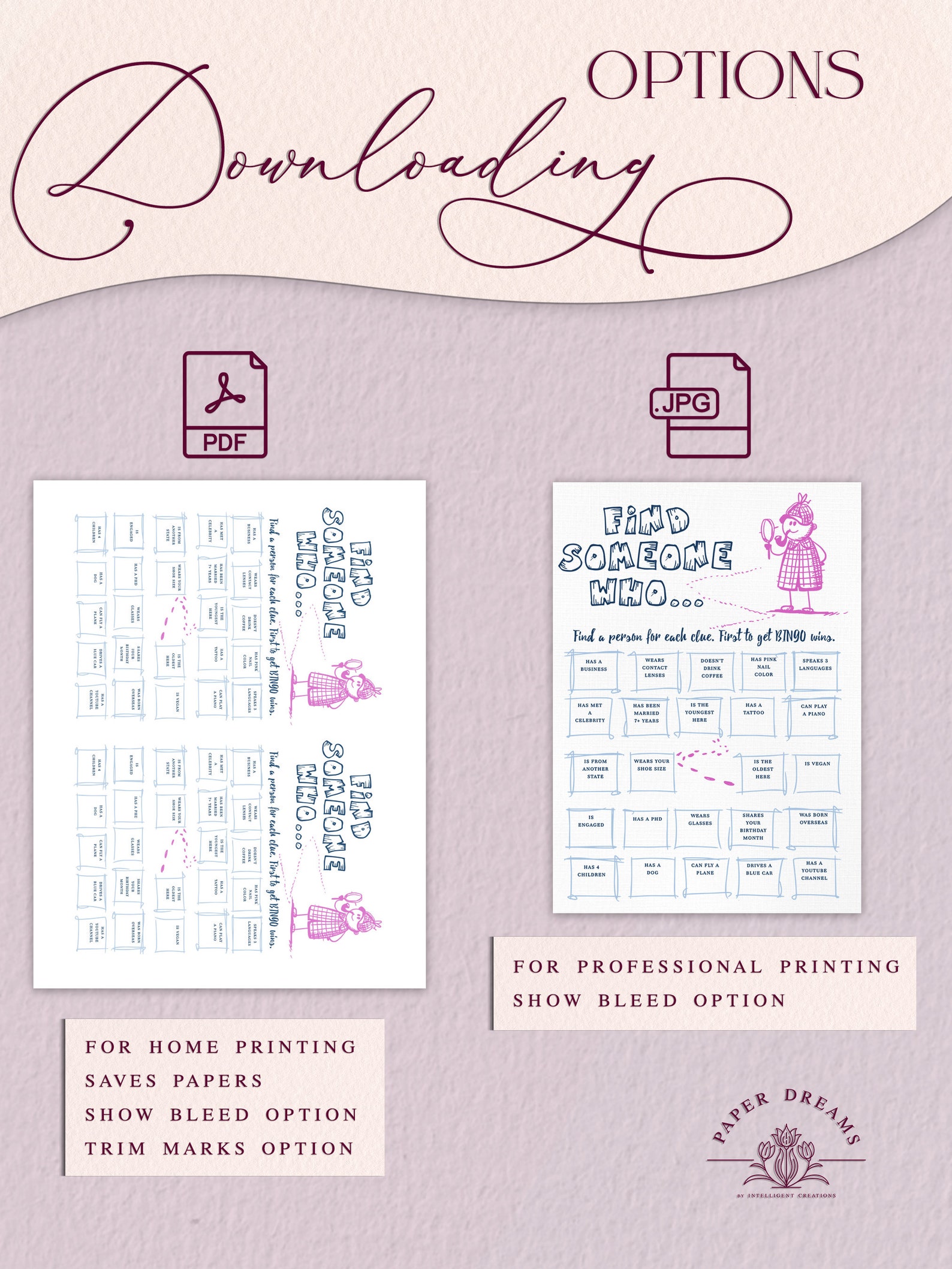 Find the Guest Bingo, Mix and Mingle Bingo, Human Bingo, Get to Know ...