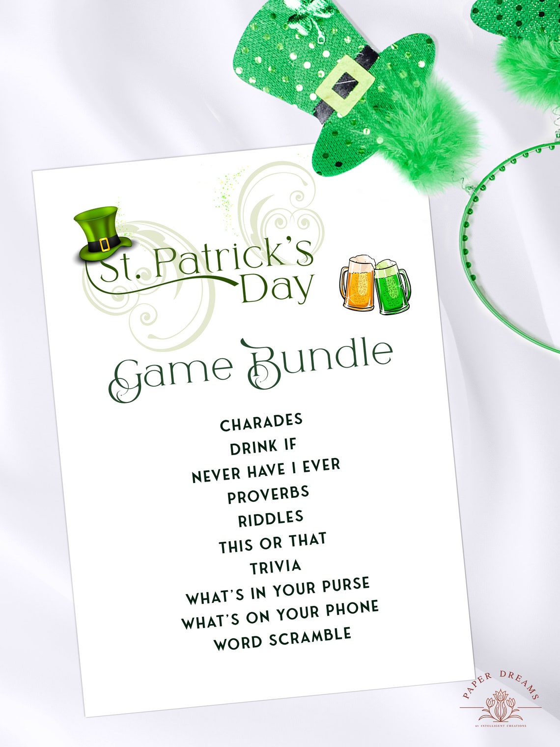 Funny St Patricks Day Games for Adults, Irish Girls Night Games, Ladies ...
