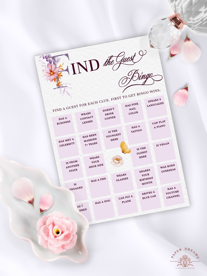 Find the Guest Bingo, Mix and Mingle Bingo, Human Bingo, Get to Know ...