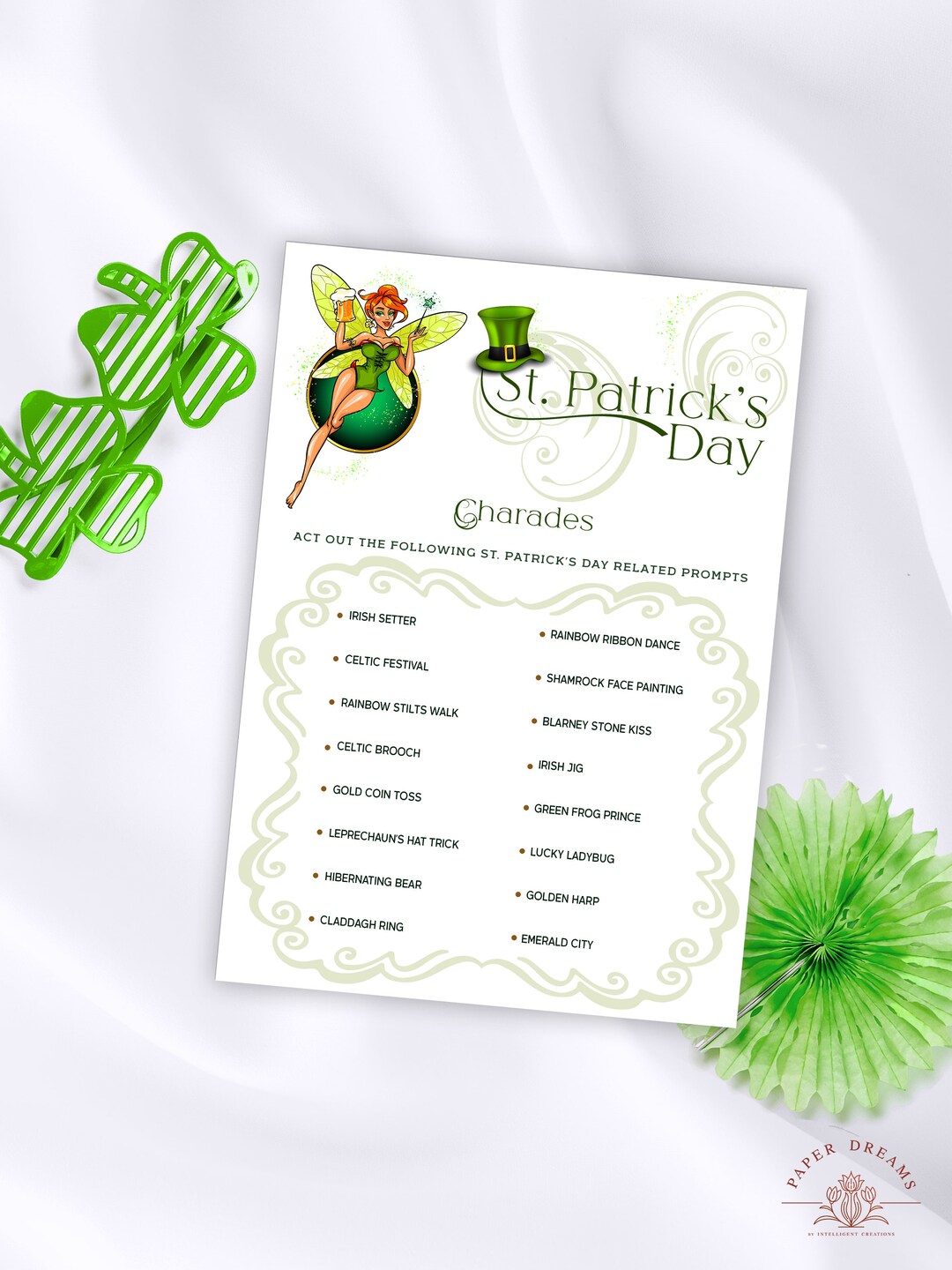 St Pattys Day Charades for Adults, St Patricks Day Holiday Charades ...