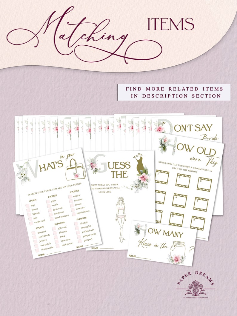 Whats in Your Purse Game, Whats in My Purse Scavenger Hunt Game, Ladies ...