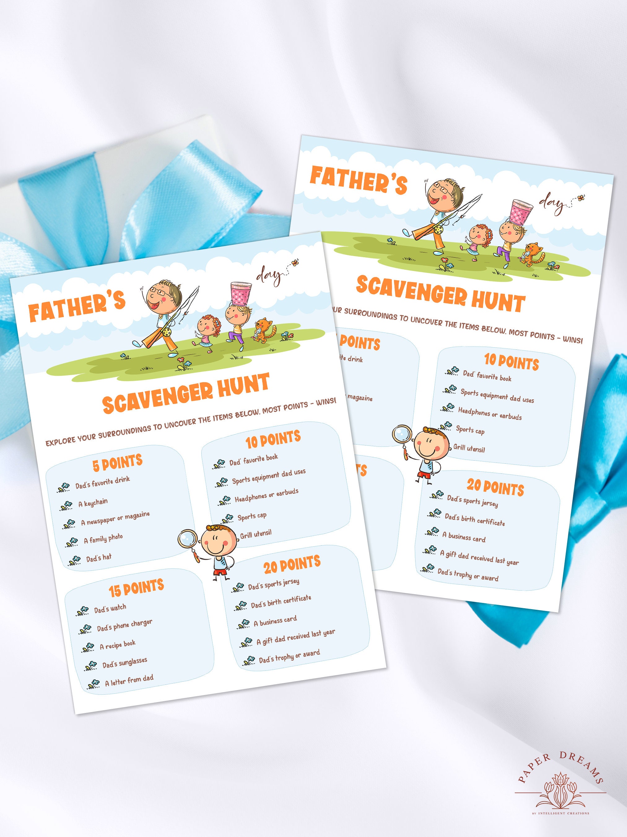 Funny Fathers Day Home Scavenger Hunt Printable Game for Kids and ...