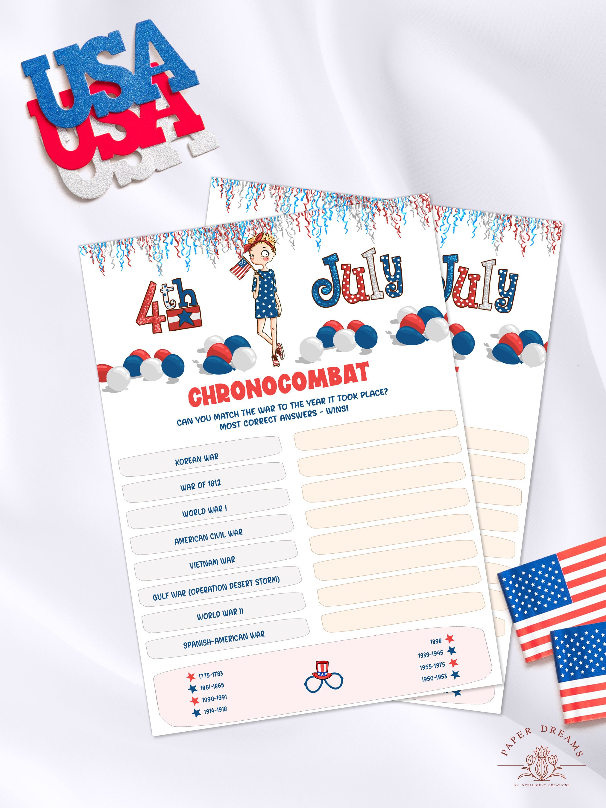 4th of July Trivia Questions, July 4th US Wars Trivia Game for Adults ...