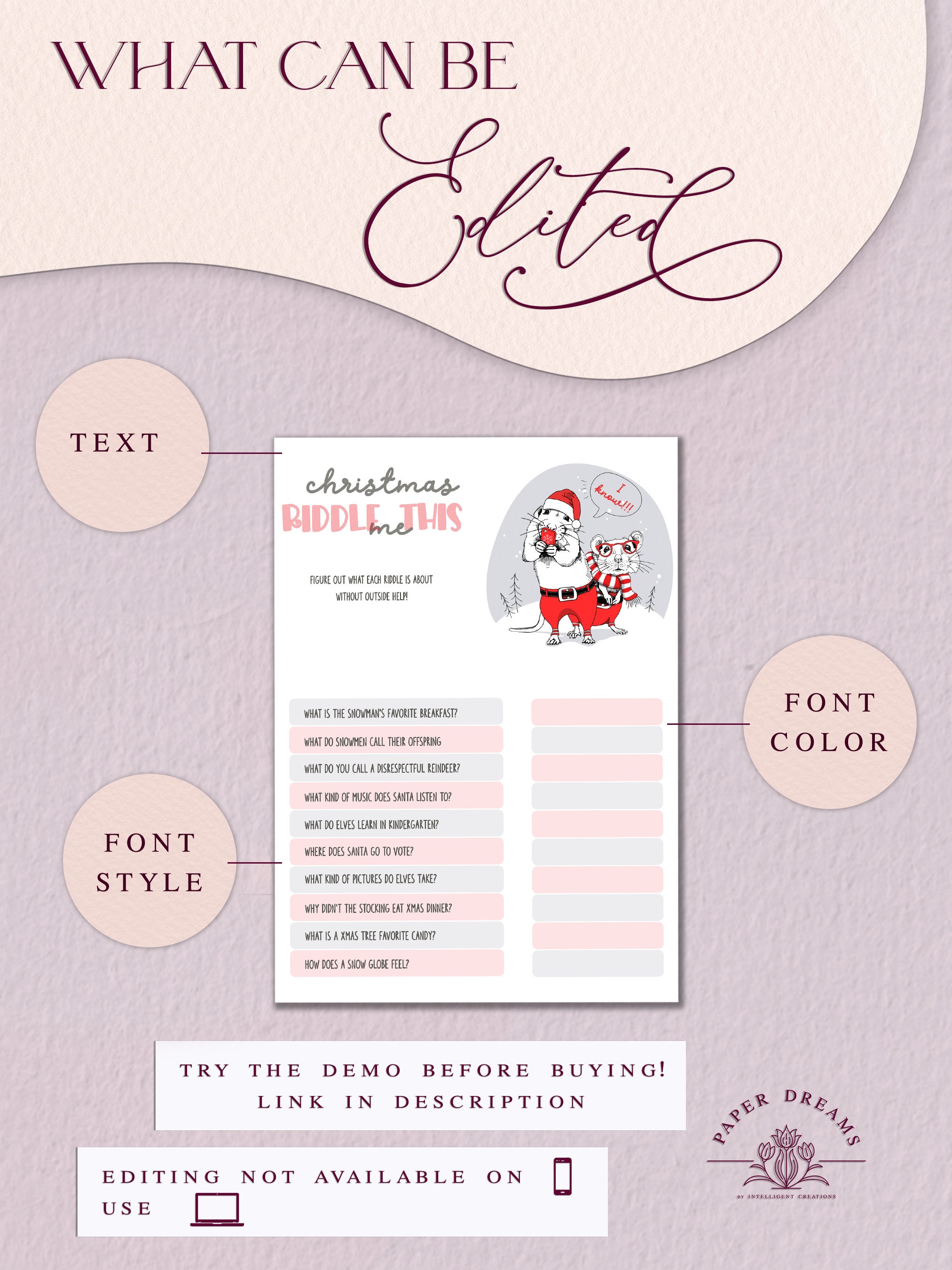 Cristmas Riddles Game With Answers, Christmas Riddle Me This,family ...