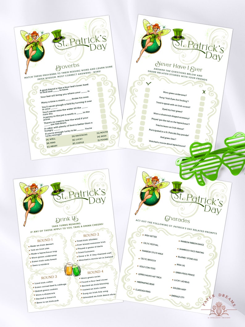 Funny St Patricks Day Games for Adults, Irish Girls Night Games, Ladies ...