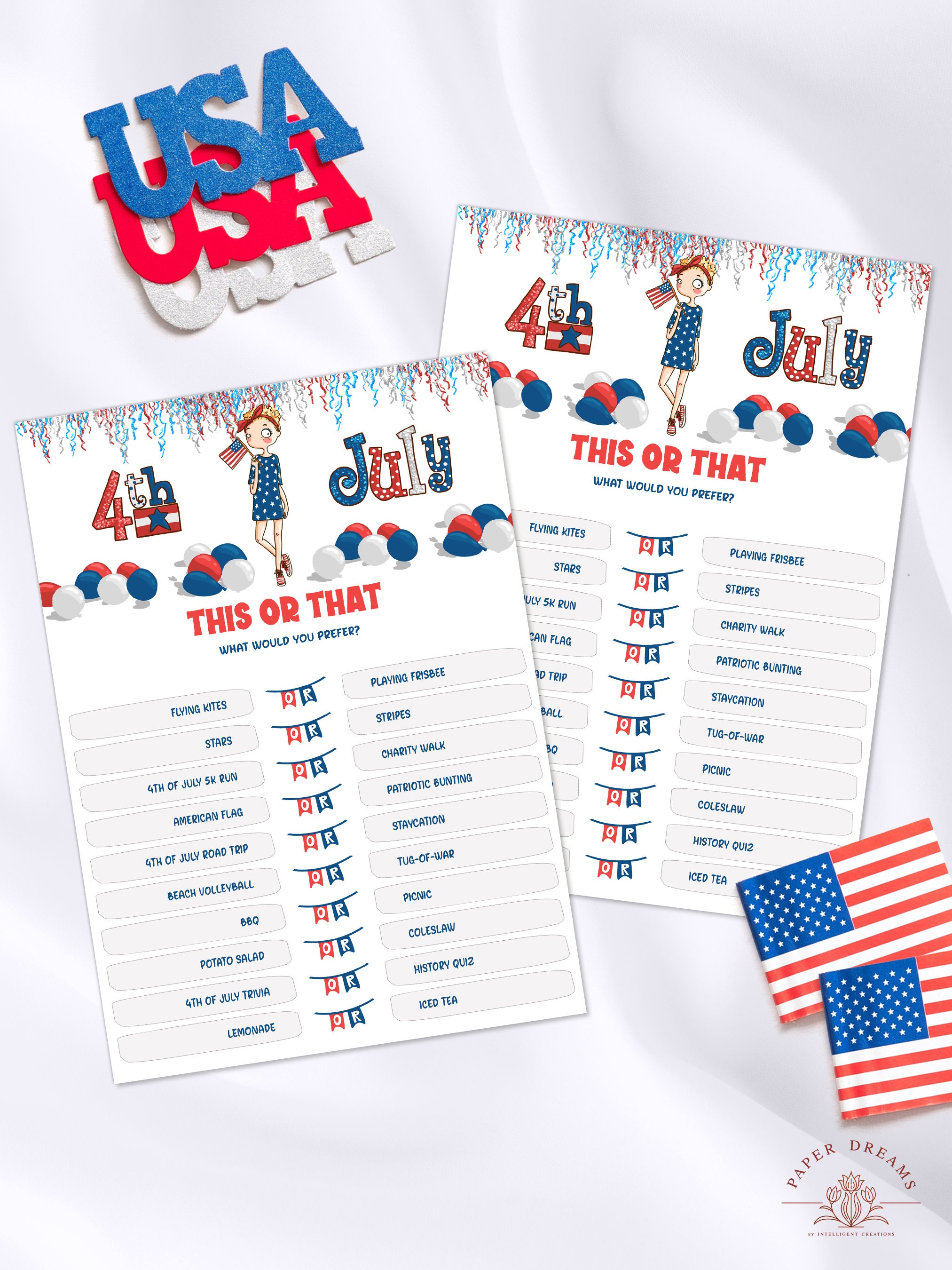 Funny 4th of July This or That Game Printable, Patriotic Would You ...