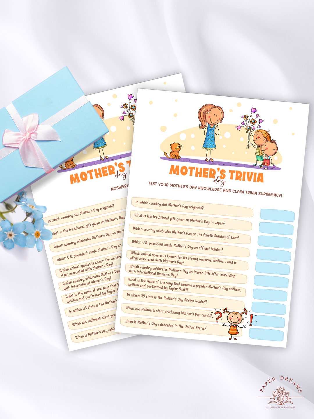 Funny Mothers Day Trivia Questions, Mothers Day Brunch Trivia Game for ...